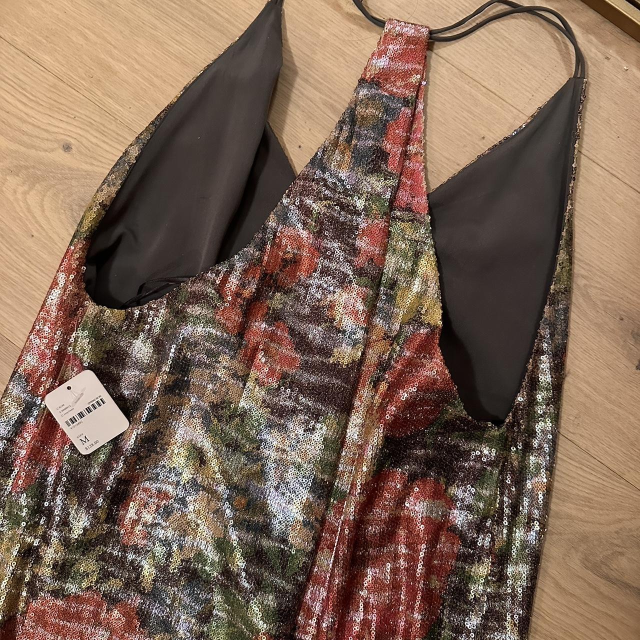 Sequin Free People Racerback Shift dress. Super... - Depop