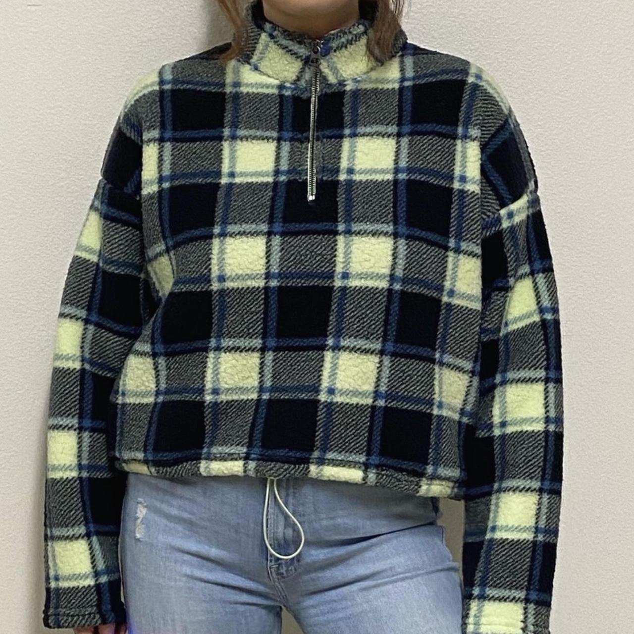 Flannel Sherpa Style Jacket American Eagle brand... - Depop