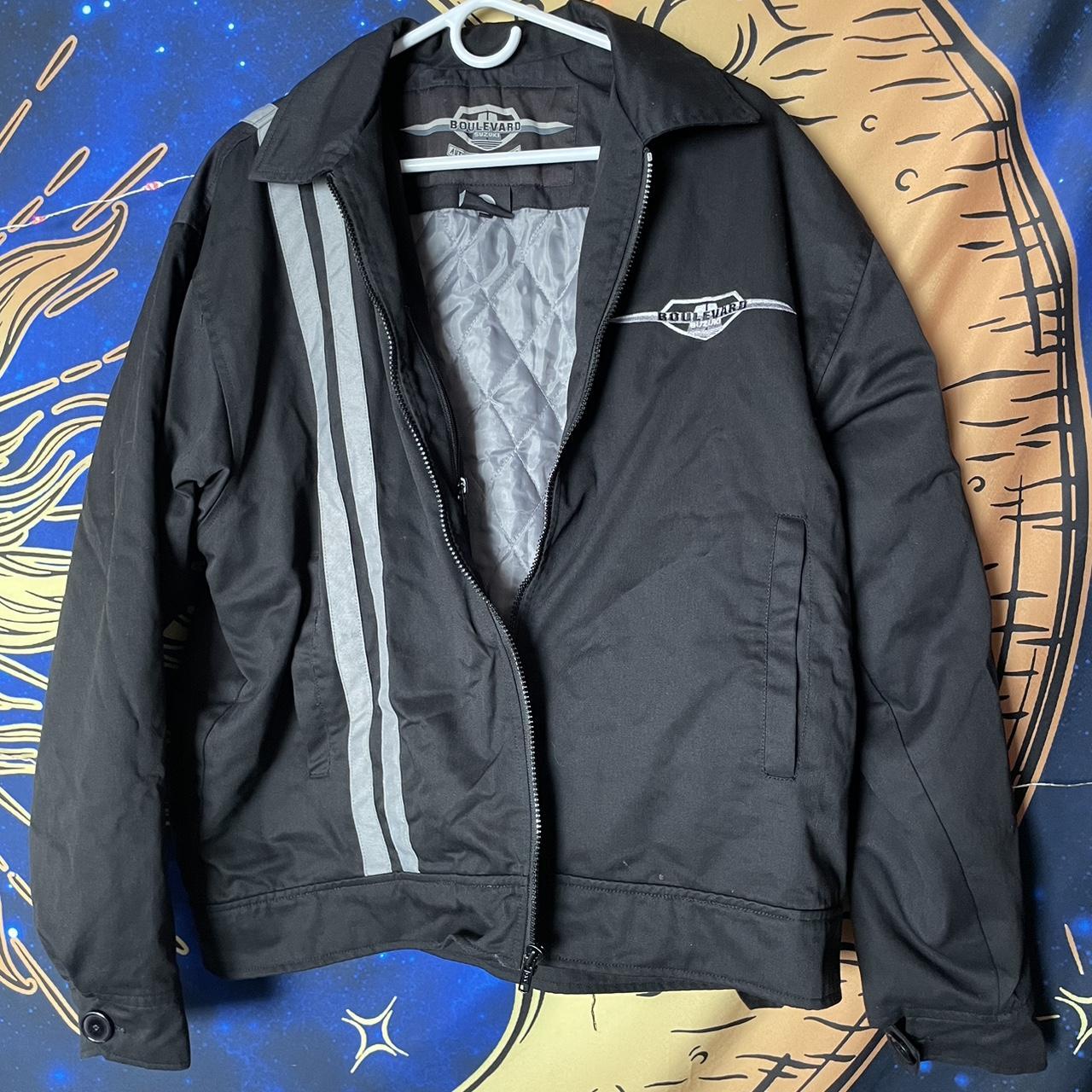 Unisex large black and grey Boulevard puffy jacket.... - Depop