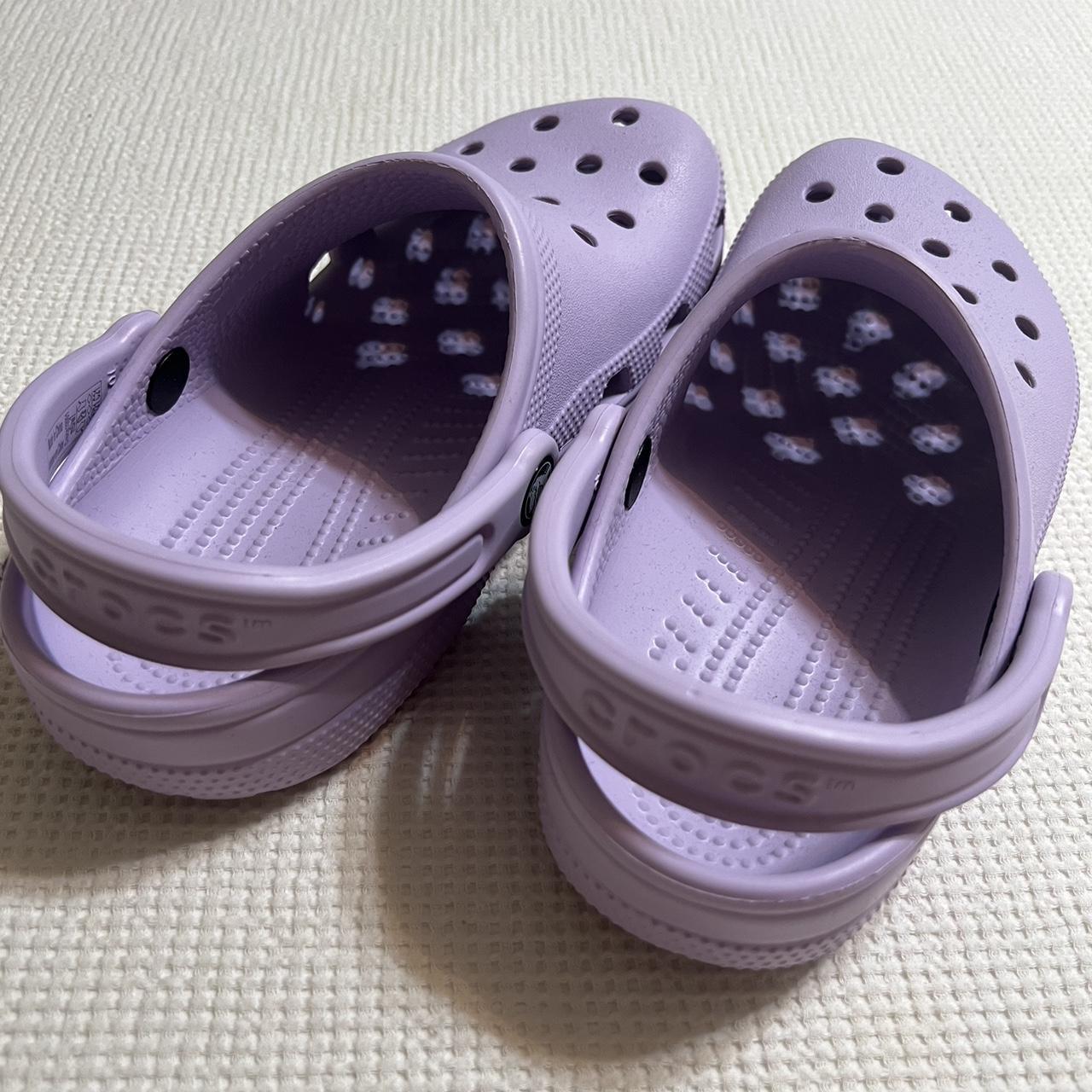 purple crocs! size 5 men’s, 7 women’s ♡ excellent... - Depop