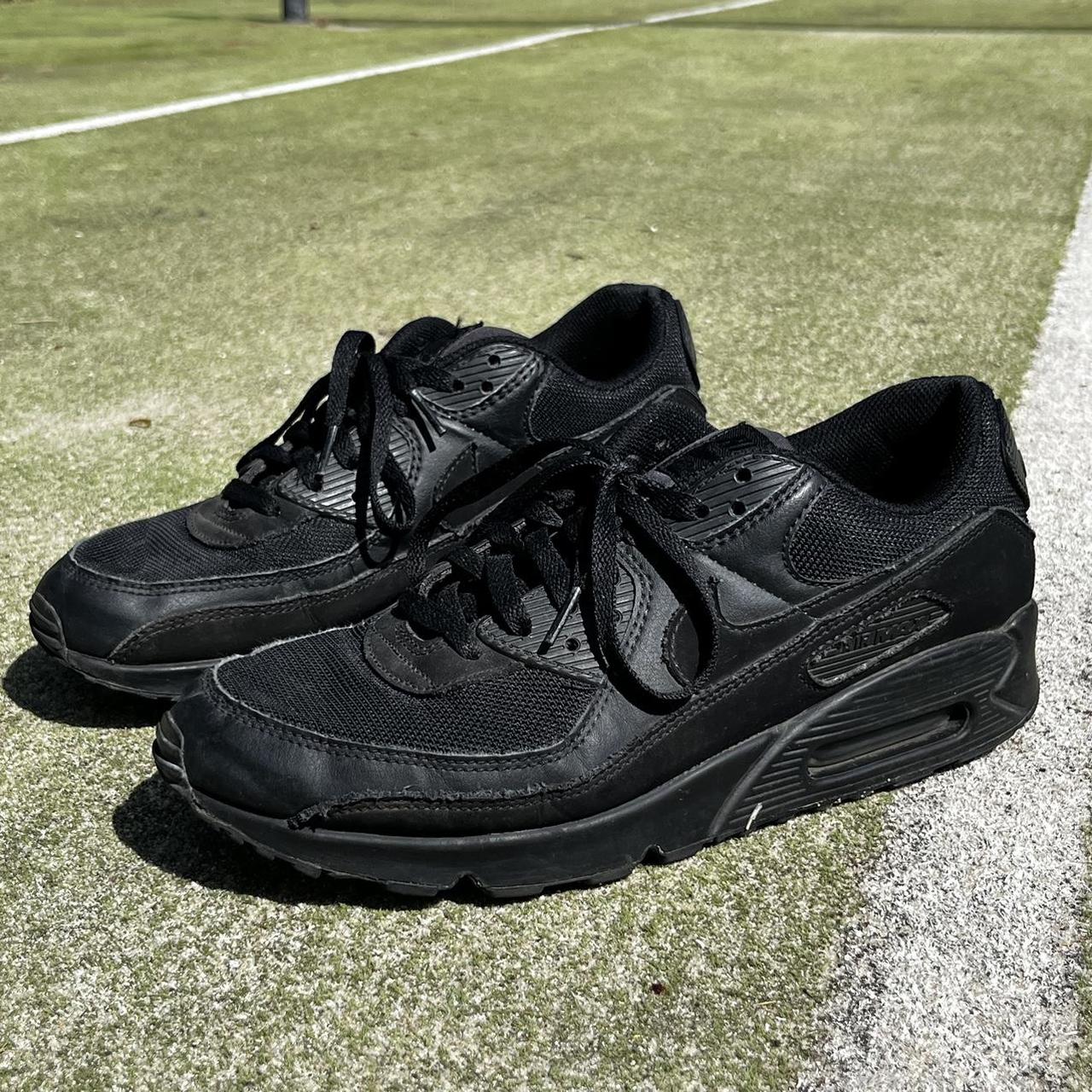 All black air max 90s Mens US 11 Rarely worn,... - Depop