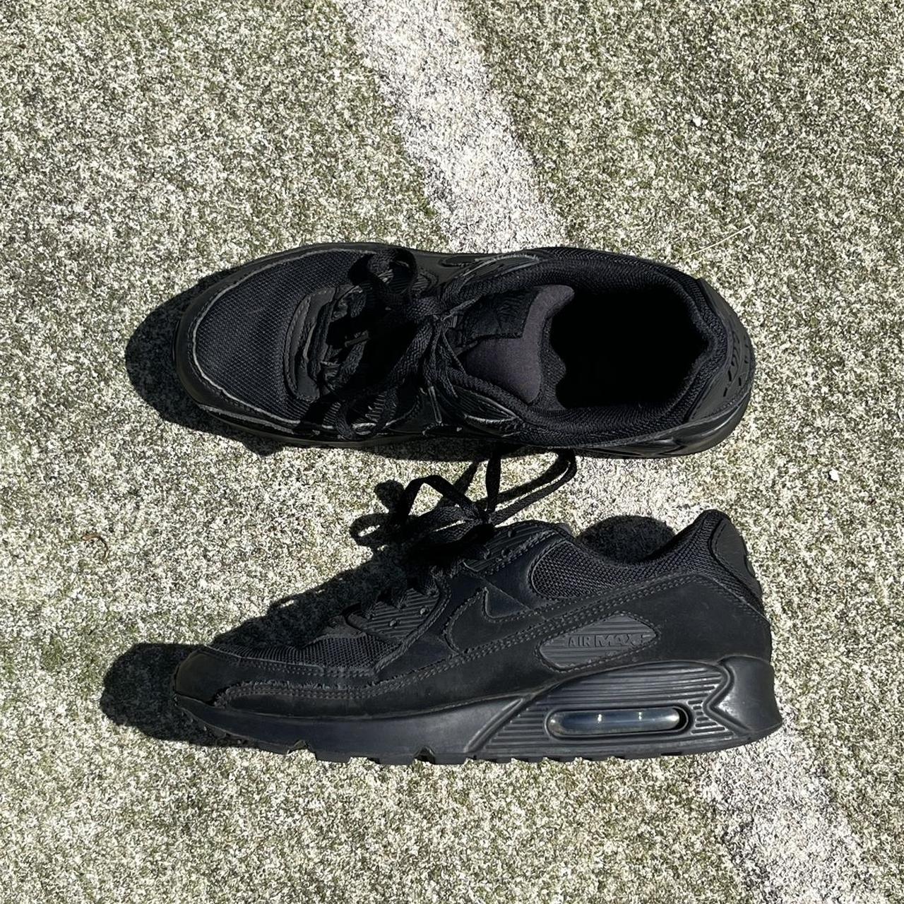 All black air max 90s Mens US 11 Rarely worn,... - Depop