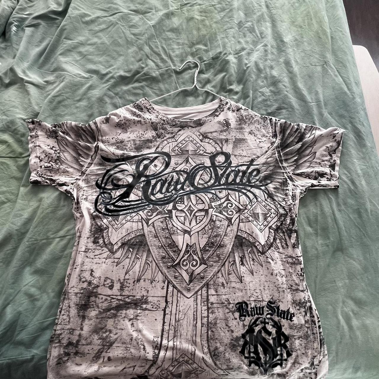 raw state velvet tee - Depop