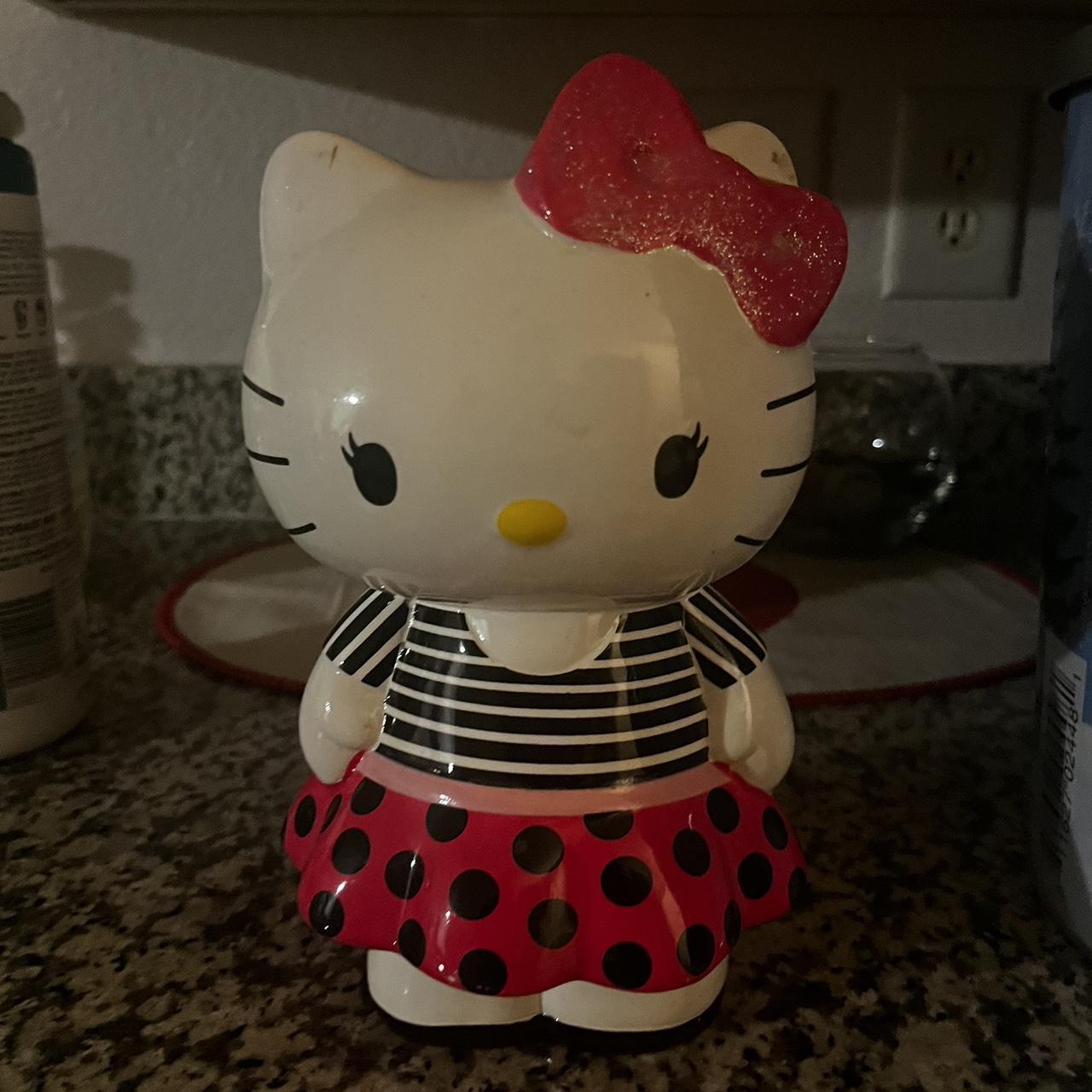 hello kitty coin bank sticker residue on back i’ll... - Depop