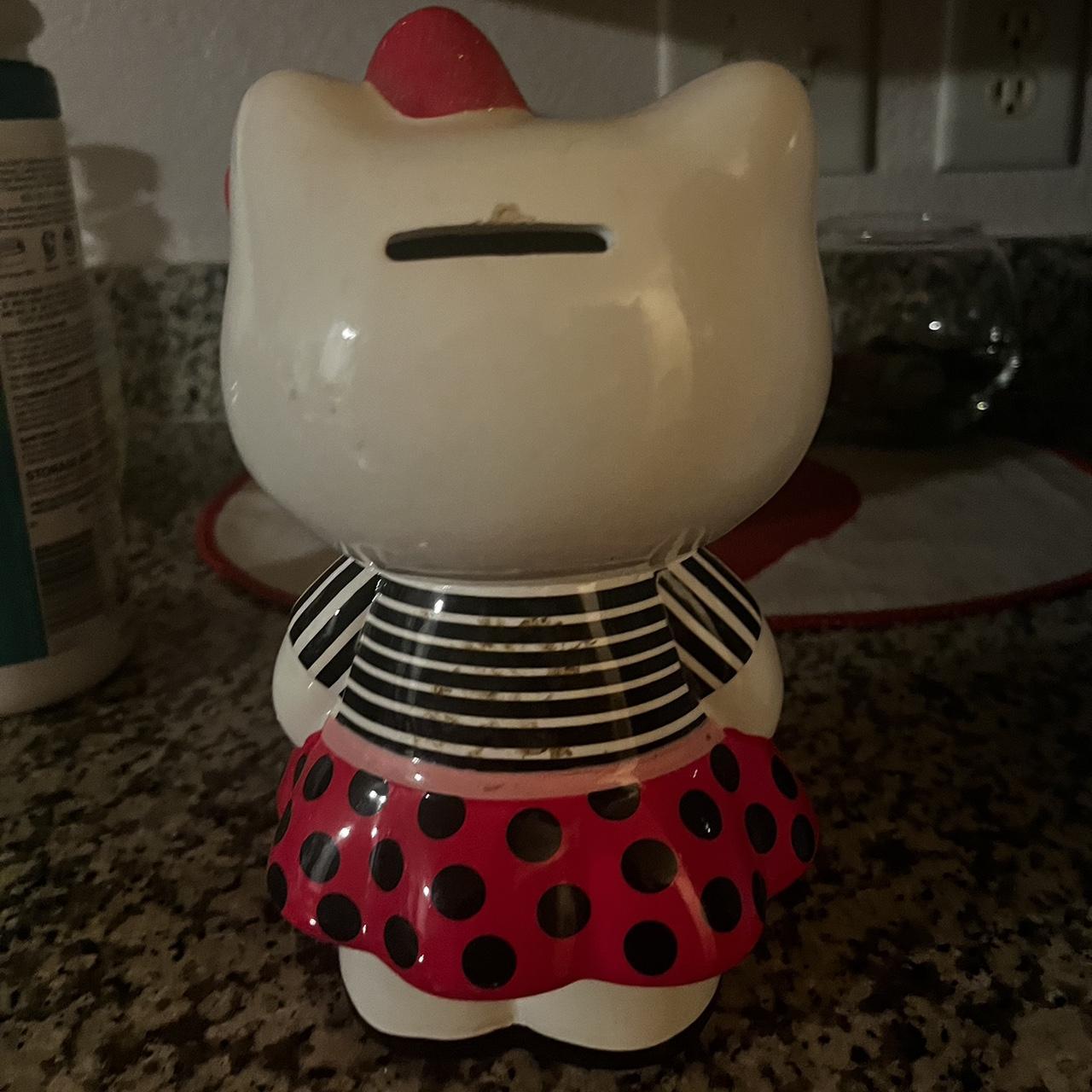 hello kitty coin bank sticker residue on back i’ll... - Depop