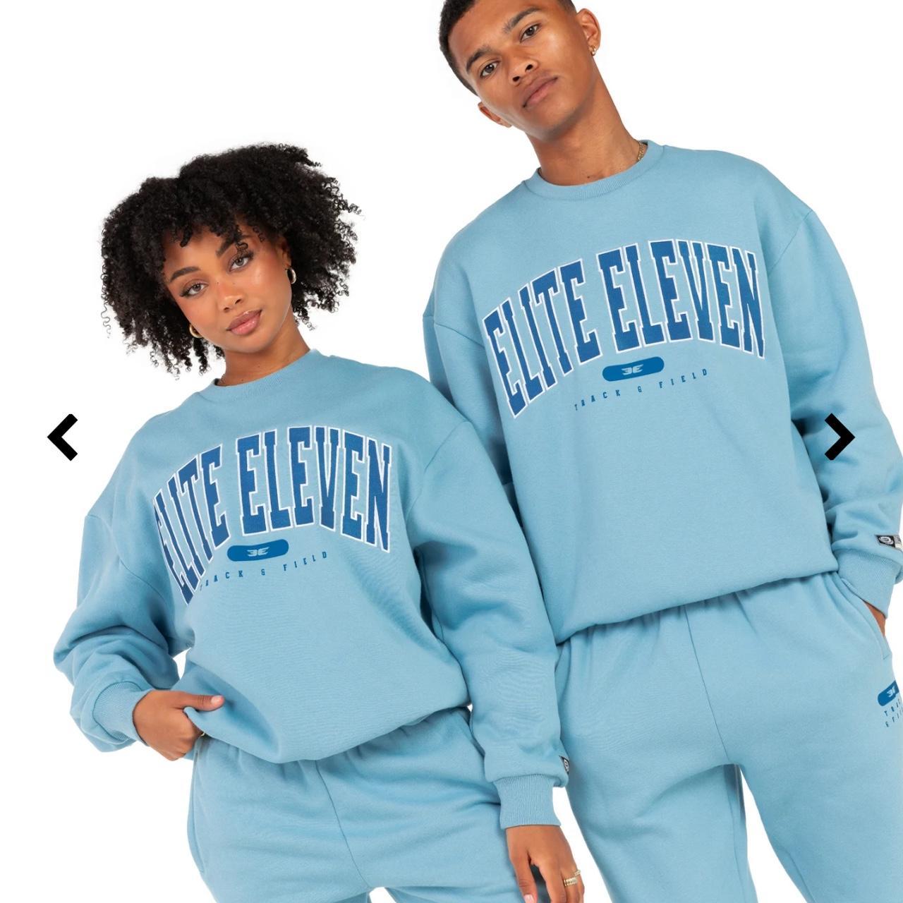 Elite Eleven track and field crewneck blue - Depop