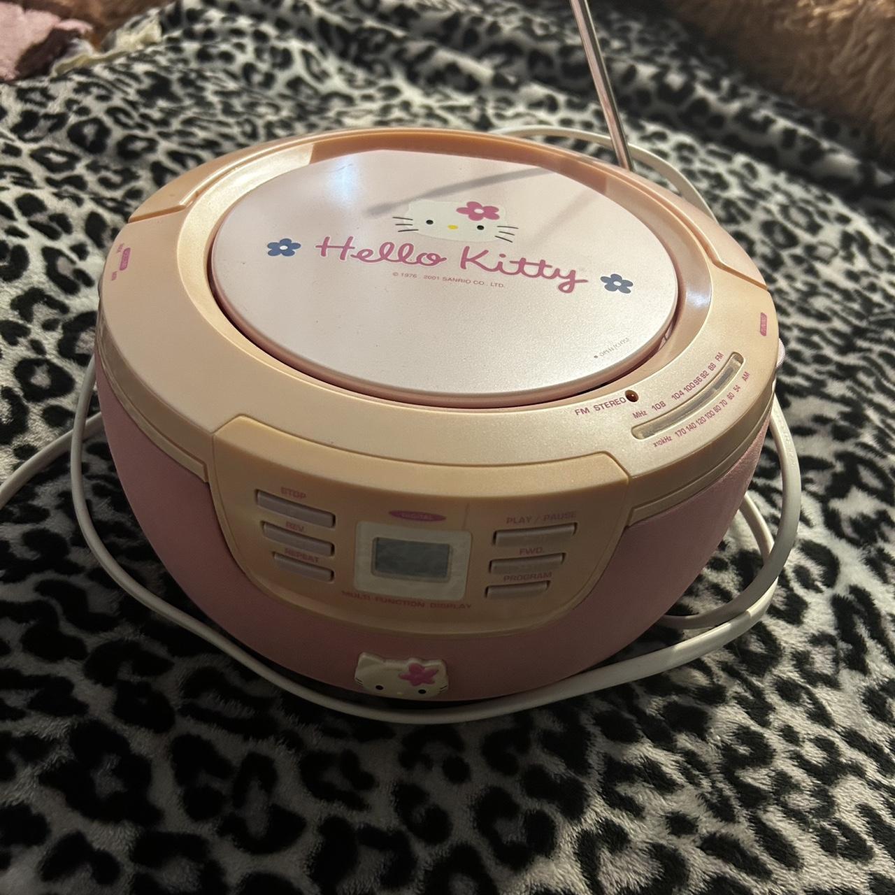 hello kitty boom box cd player cd player doesn’t... - Depop
