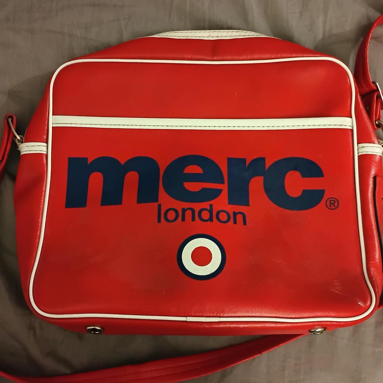 Merc airline bag with shoulder strap and Merc logo... - Depop