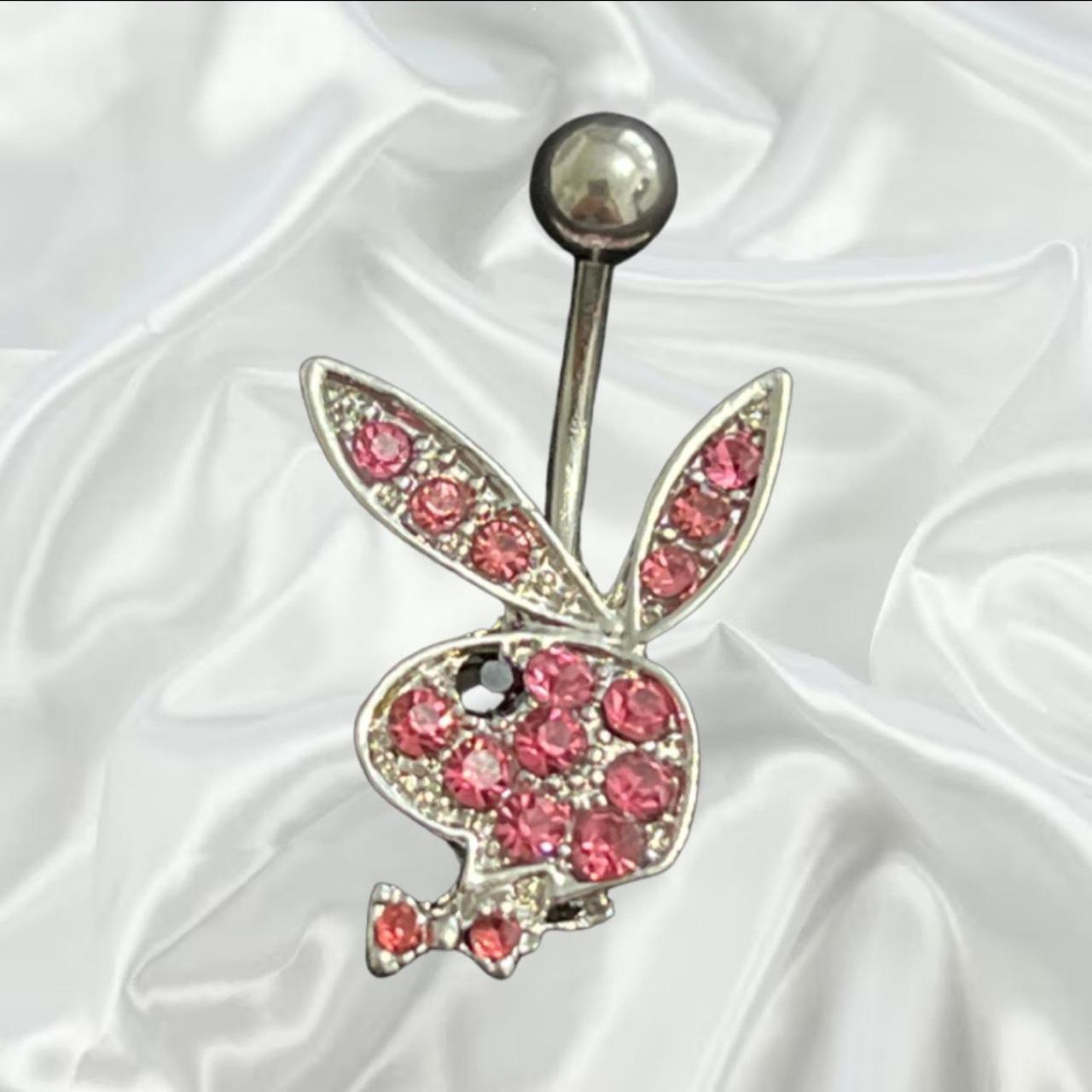 SUPER CUTE RABBIT RHINESTONE BELLY BAR 🐰 🌸 Brand... - Depop