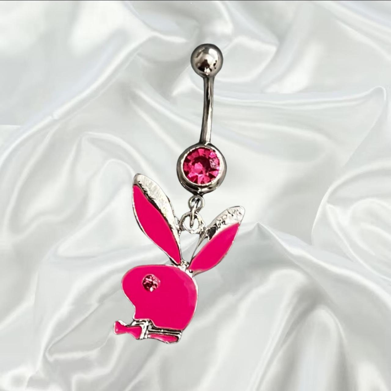 SUPER CUTE RABBIT RHINESTONE BELLY BAR 🐰 🌸 Brand... - Depop