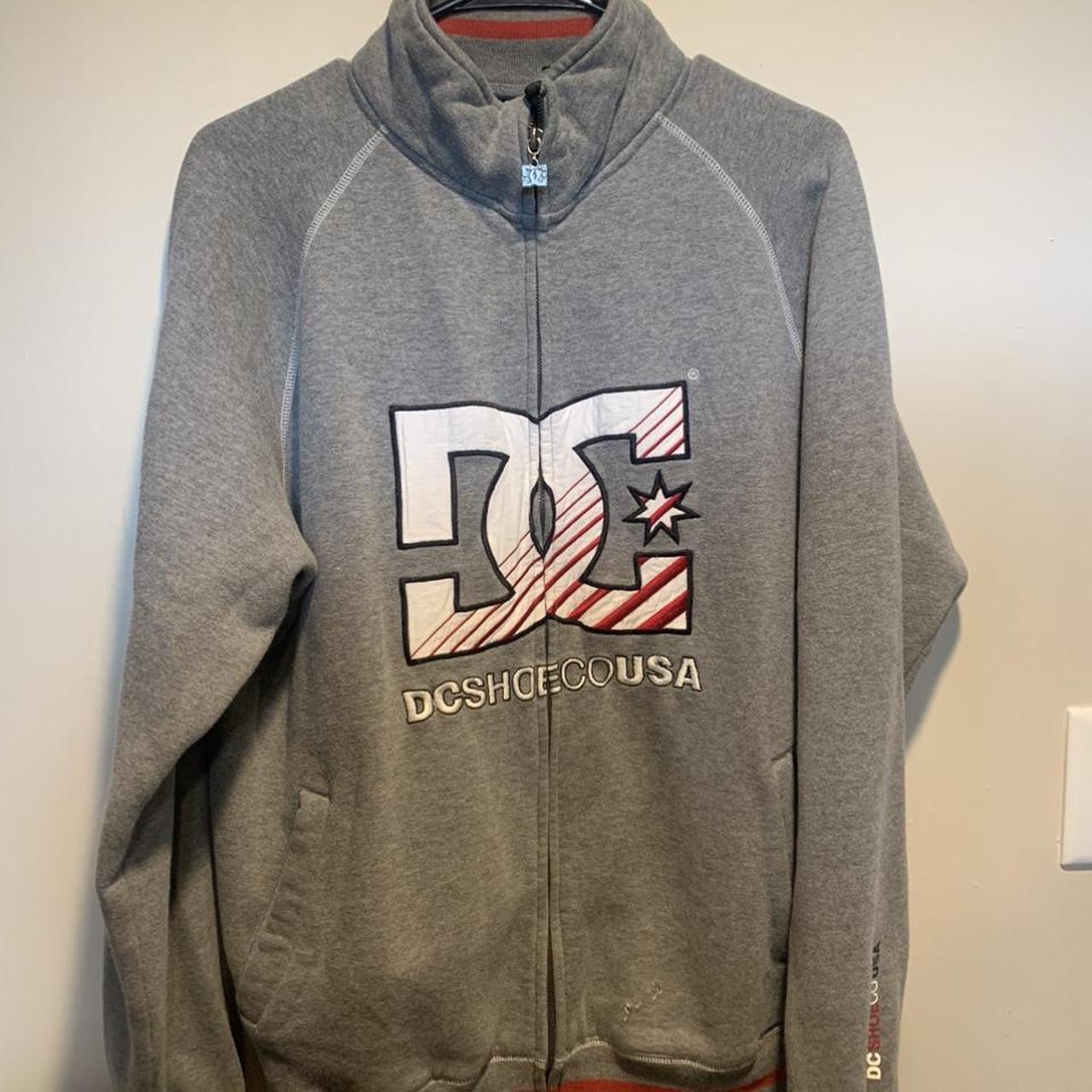DC Shoes Men's Grey and Red Jacket | Depop