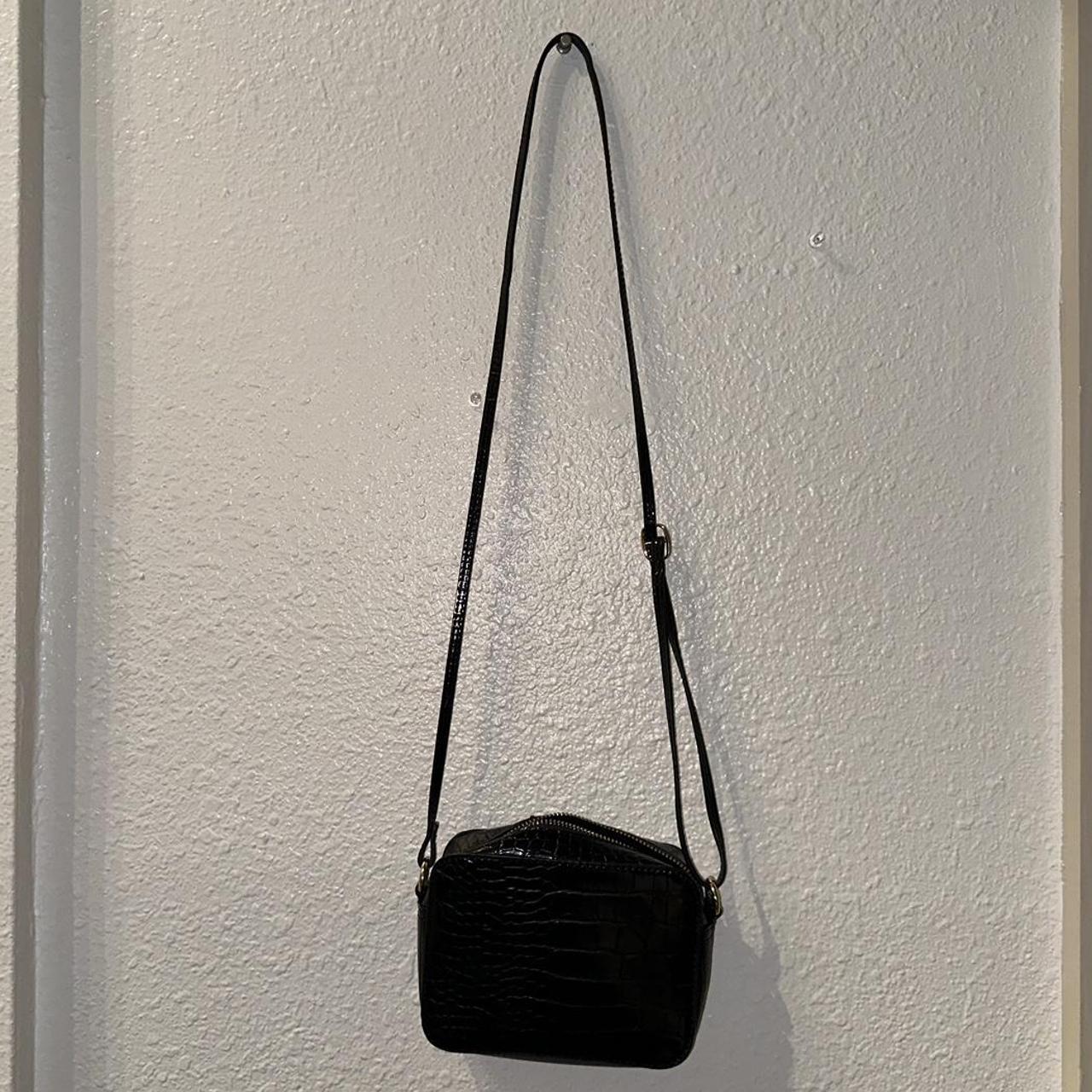 faux croc textured crossbody bag brand: asos about... - Depop
