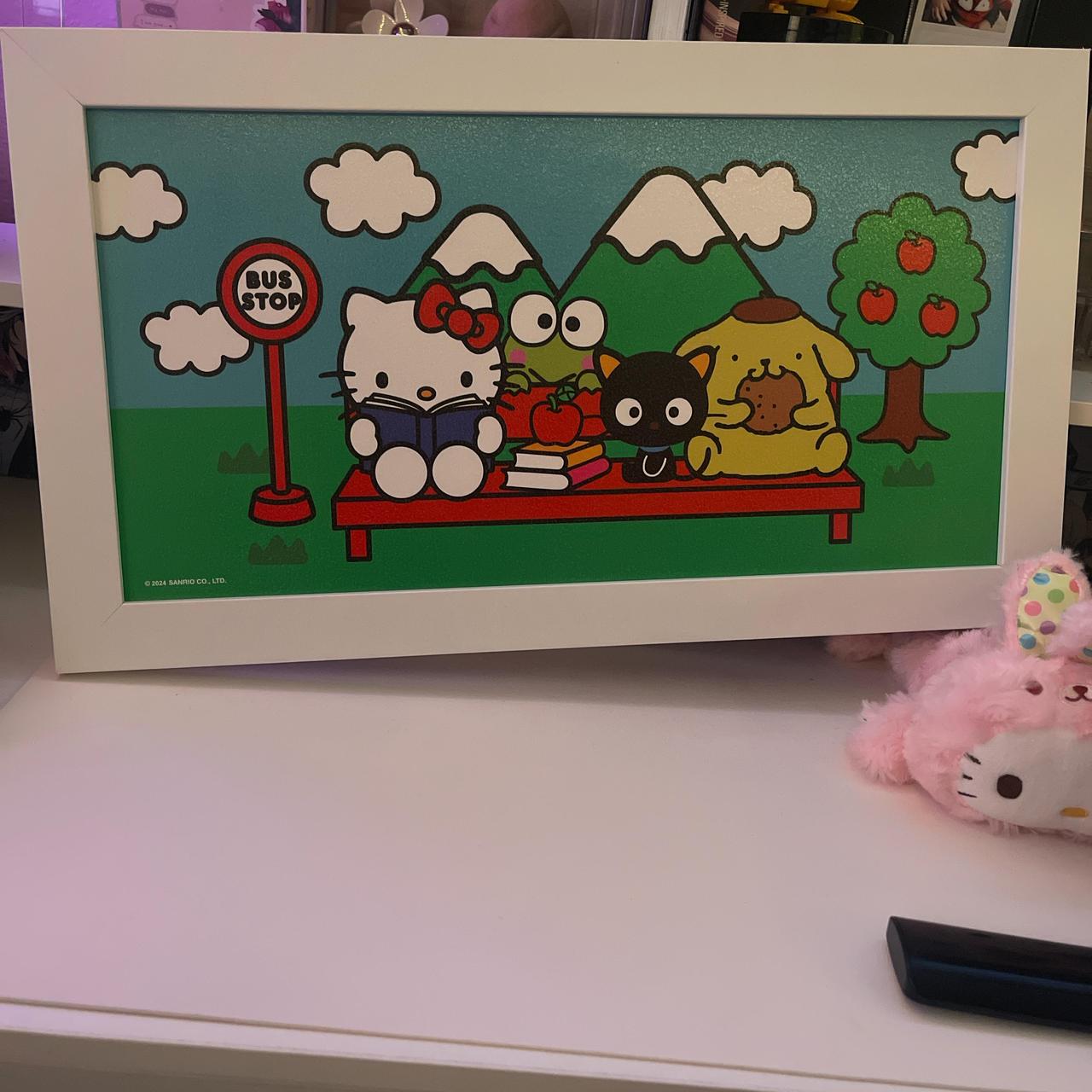Hello Kitty Sanrio Bus Stop Art Print Frame #Sanrio... | Depop