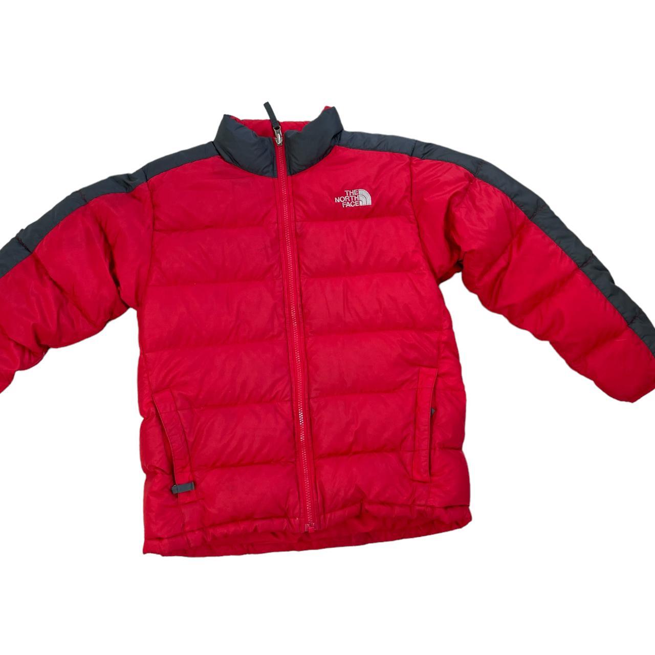 The North Face Red and Grey Jacket | Depop