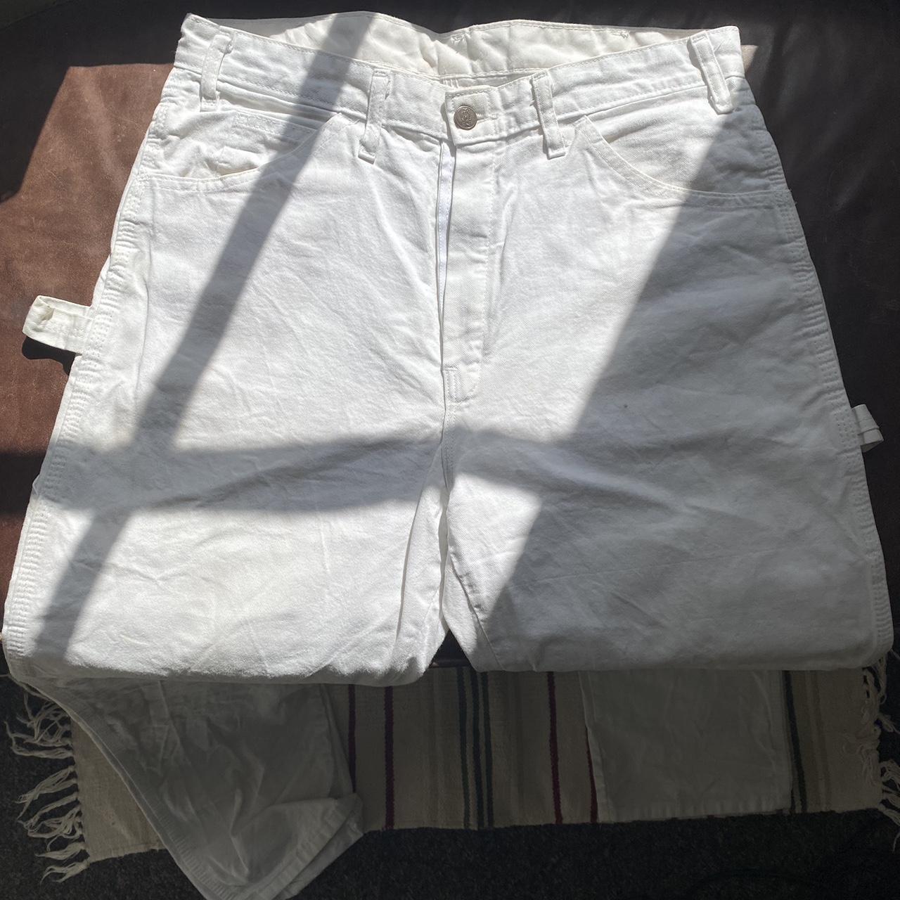 White Dickies Carpenter Jeans super clean dickies... - Depop