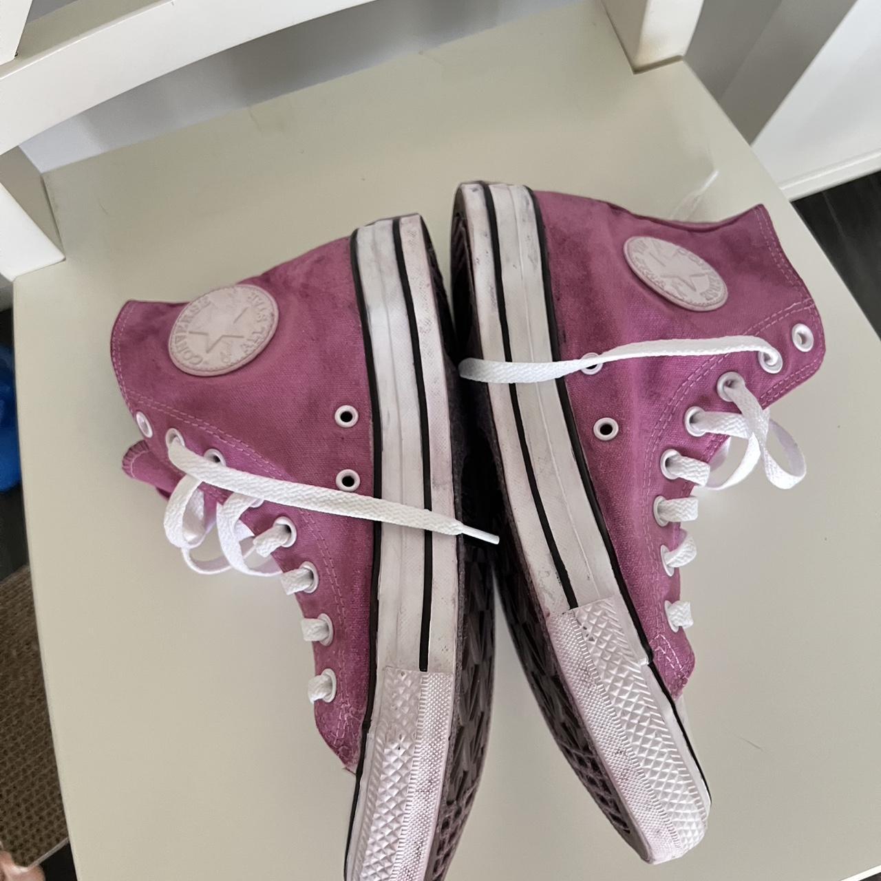 dyed hightop converse very new, worn a few times... | Depop