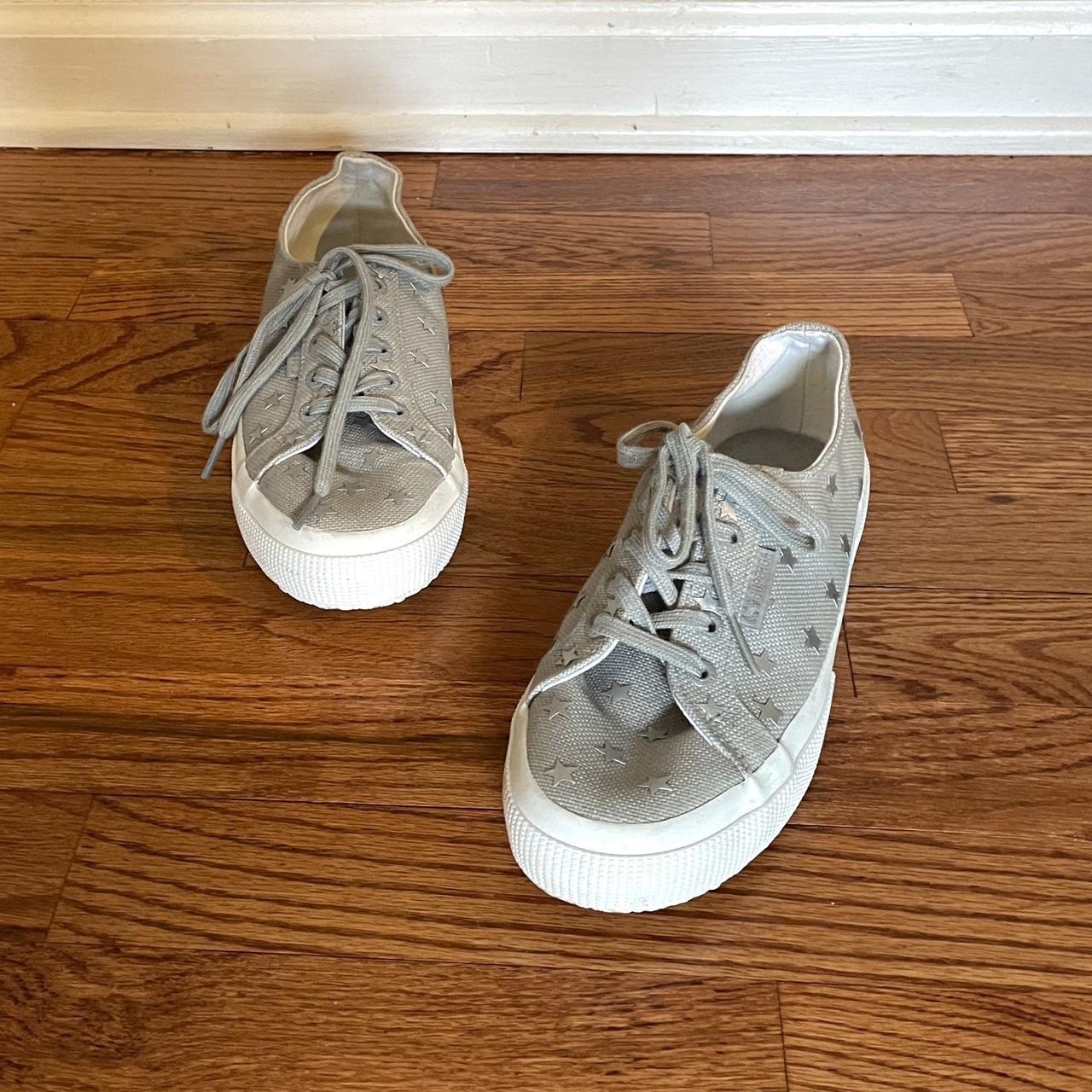 Superga Women's Grey and Silver Trainers | Depop
