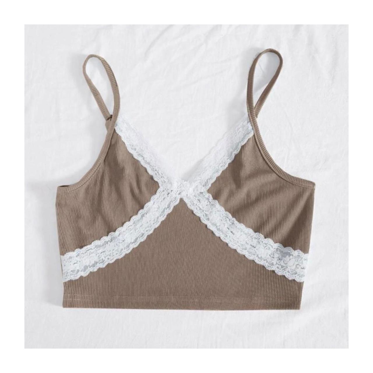 SHEIN Women's Cream and Brown Vest | Depop