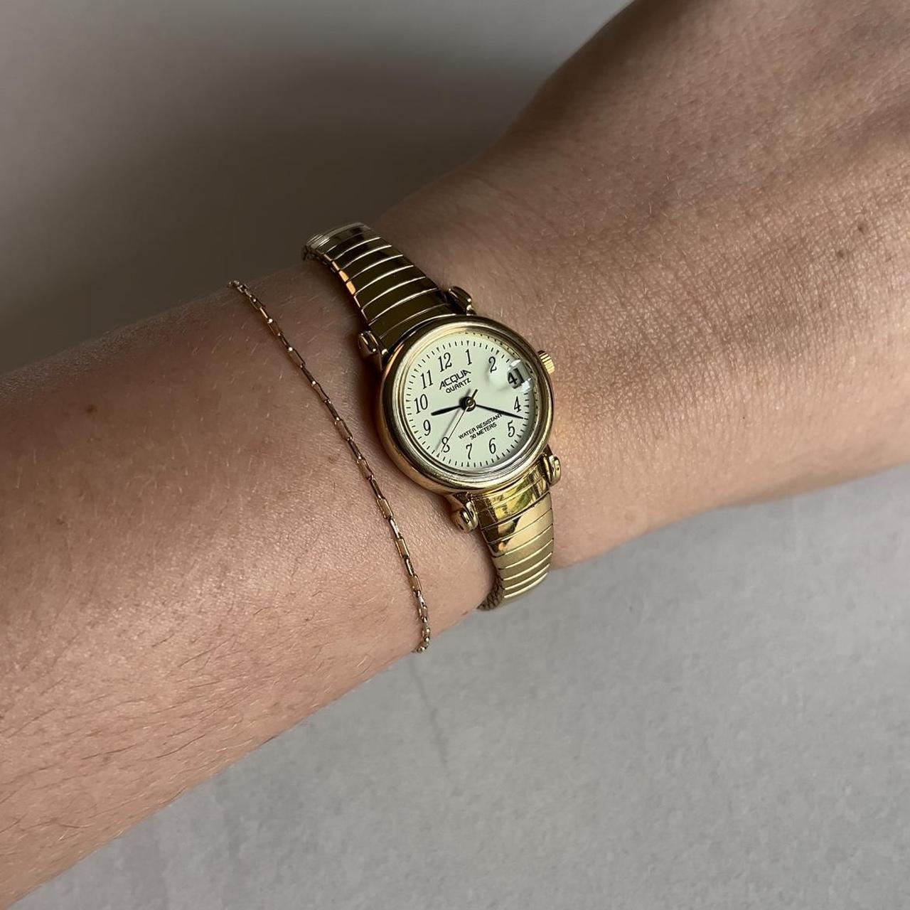 Vintage gold women’s Acqua watch In amazing... - Depop