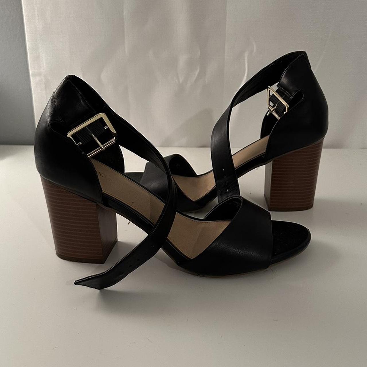 Merona Block Heels - leather has a few scuffs -... - Depop