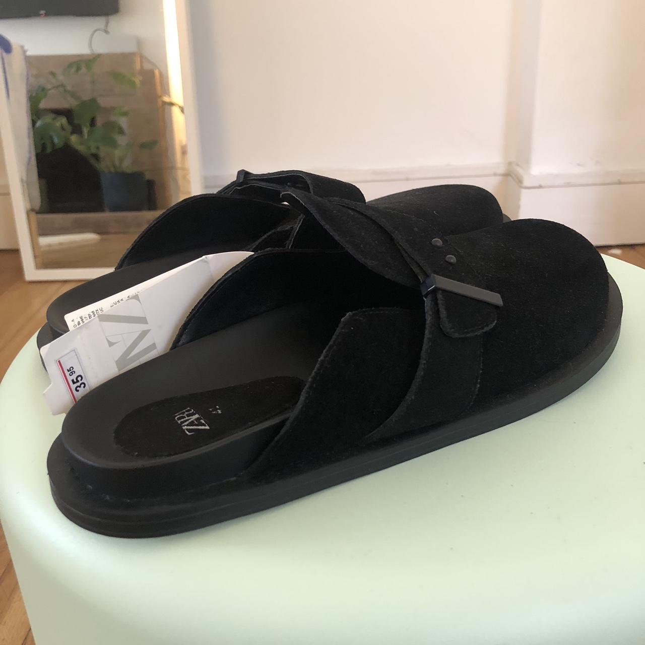Zara Boston mules Very similar to Birkenstocks... - Depop