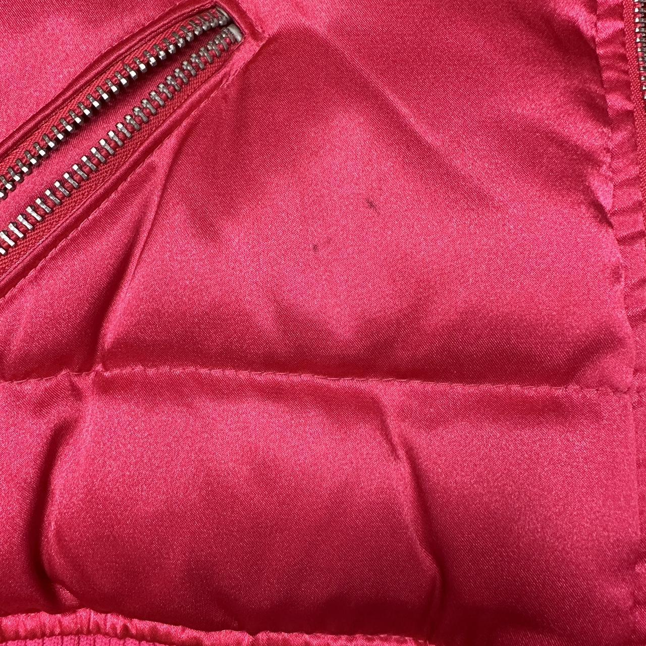 Saturated Pink Express Puffer Jacket Has tiny... - Depop