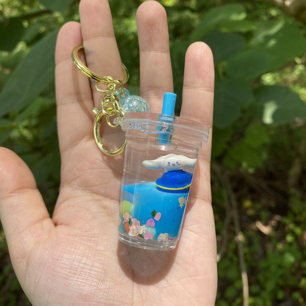 Cinnamoroll, Sanrio liquid keychain I prefer PayPal... - Depop