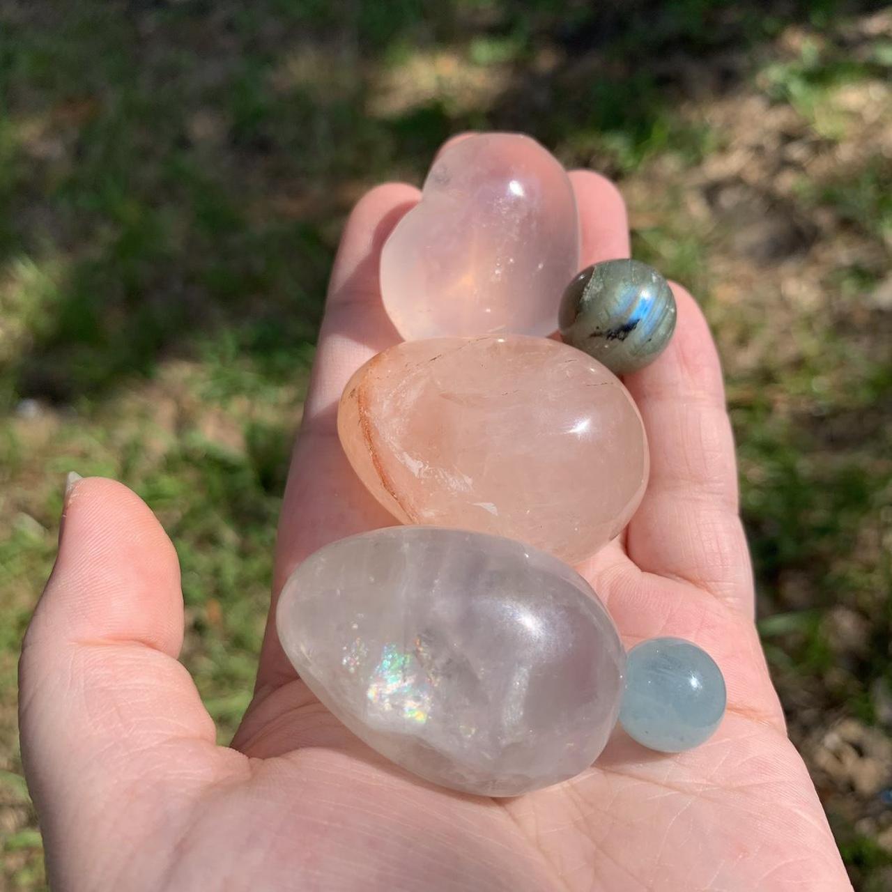 Original price: $16 crystal lot Fluorite egg w... - Depop