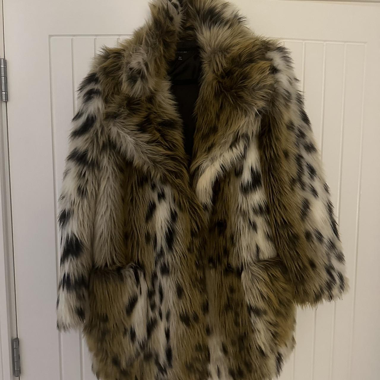 Faux Fur Coat - Depop