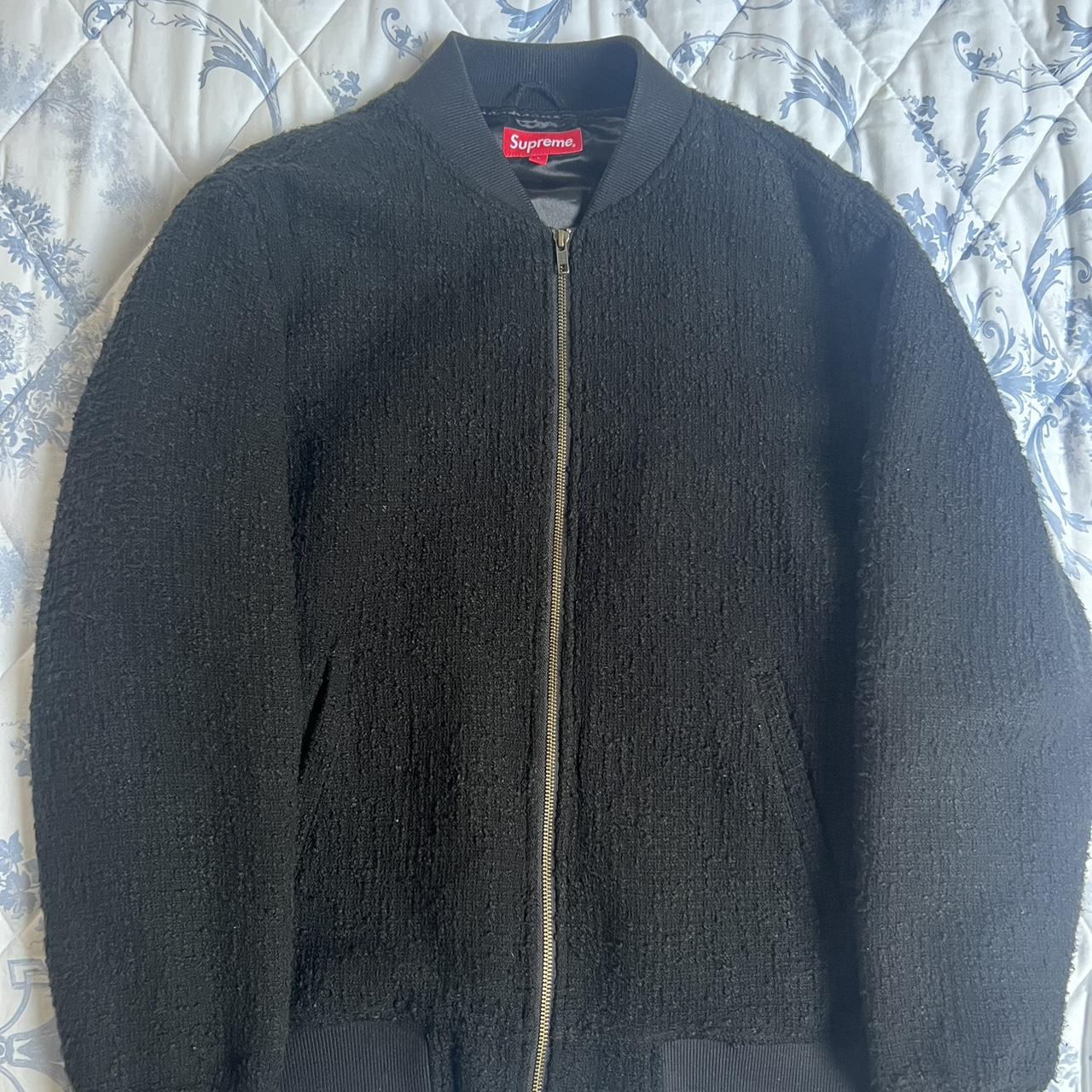 Supreme Bouclé bomber jacket - Depop