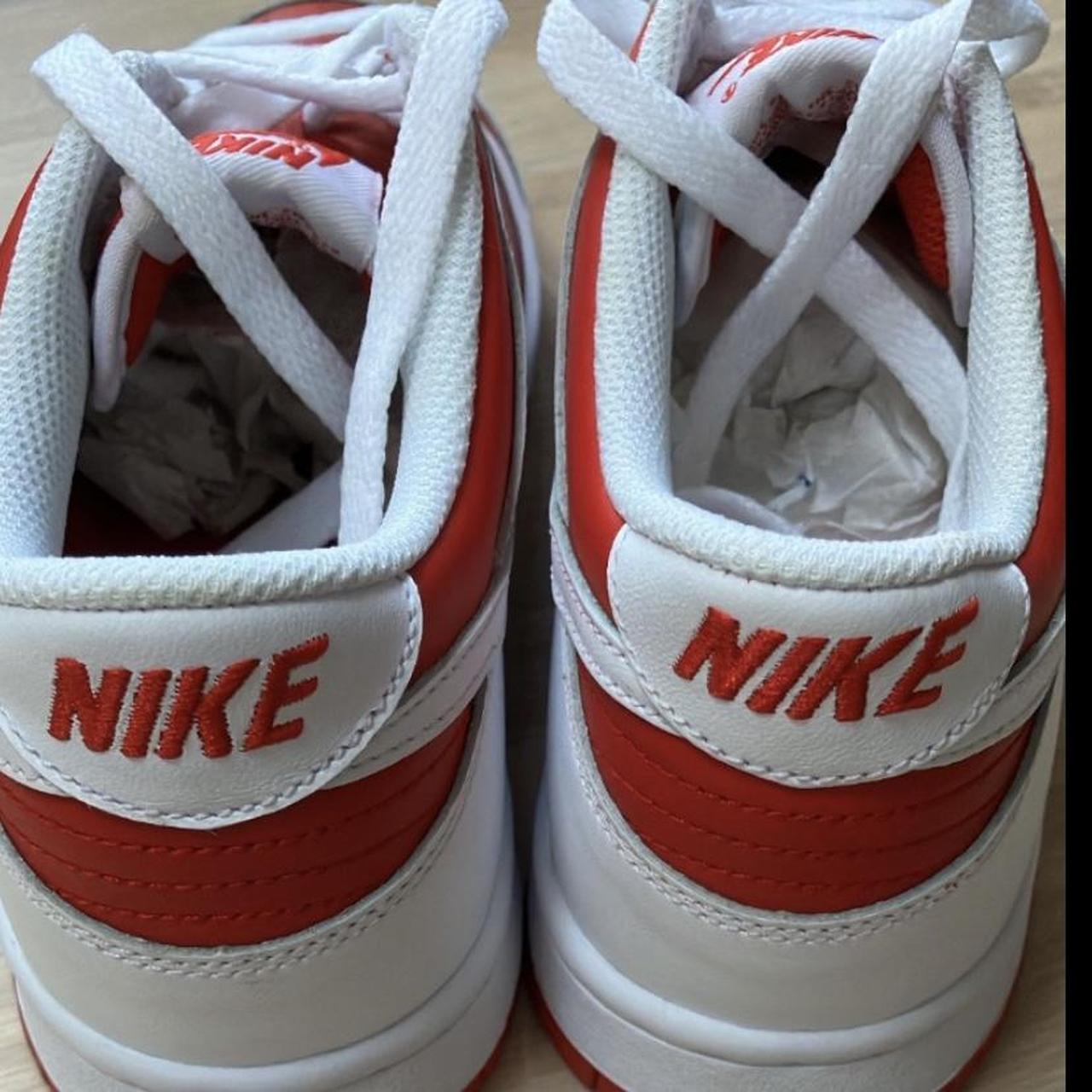 Nike Men's Red and White Trainers | Depop