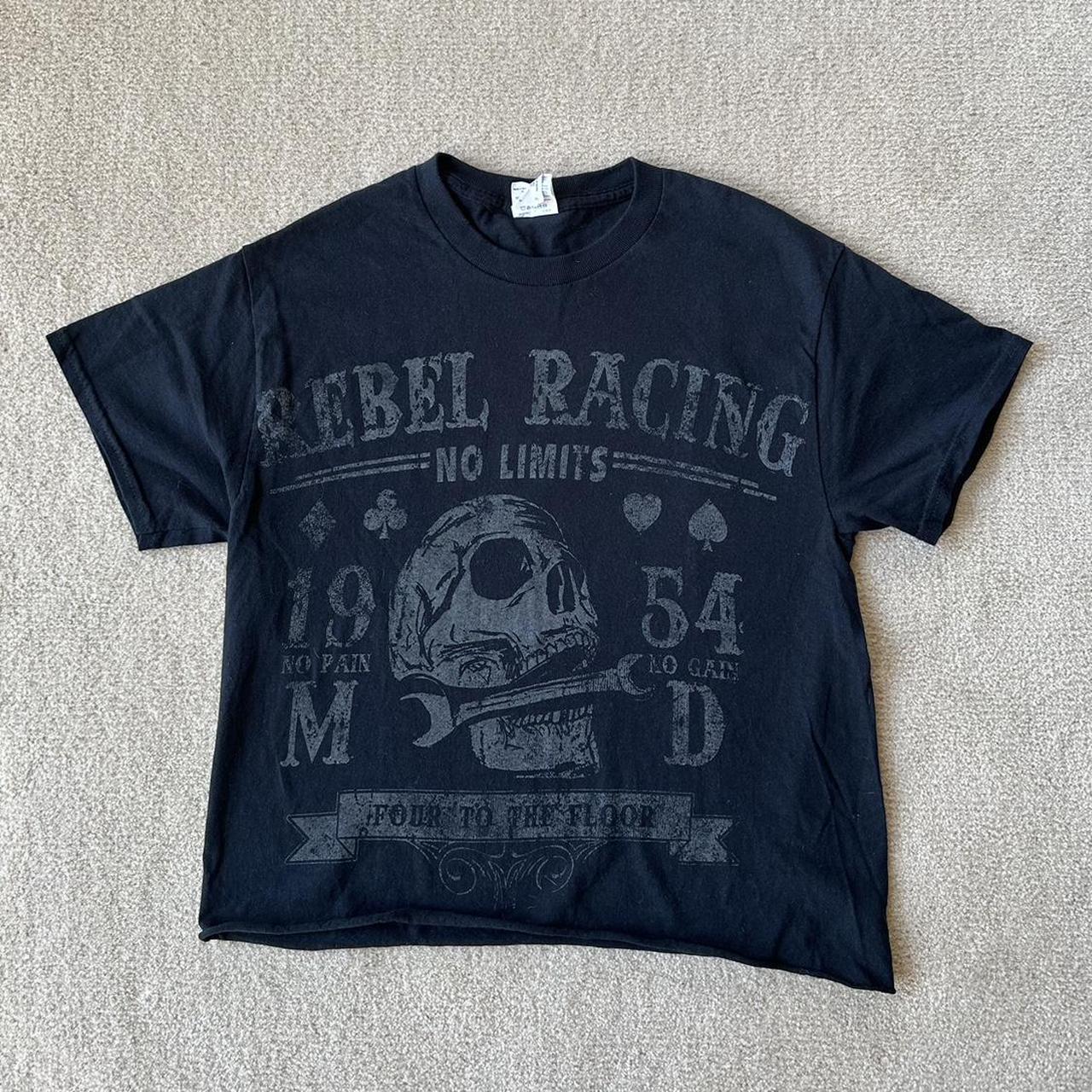 Black Skull Graphic Cropped Tee Black crop tee with... - Depop