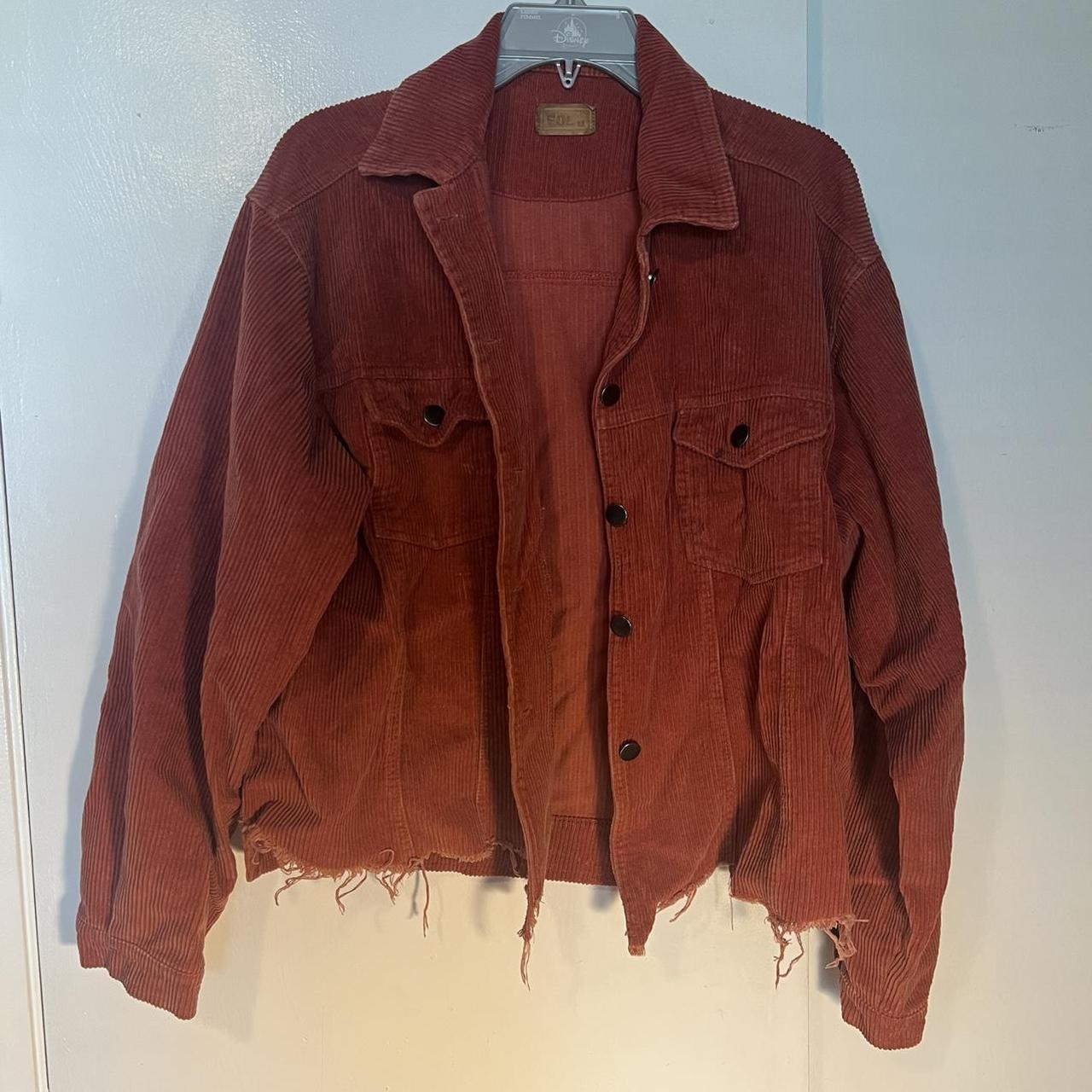 POL Corduroy Jacket Burnt Orange Very good... - Depop