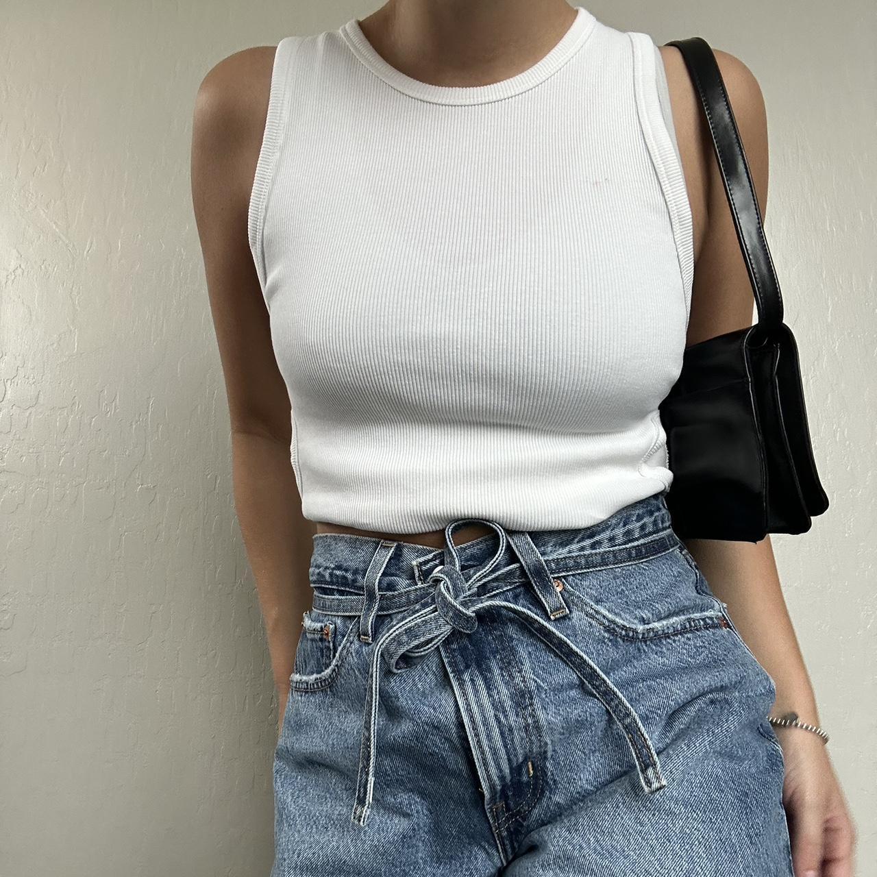 Zara Women's White Vest | Depop