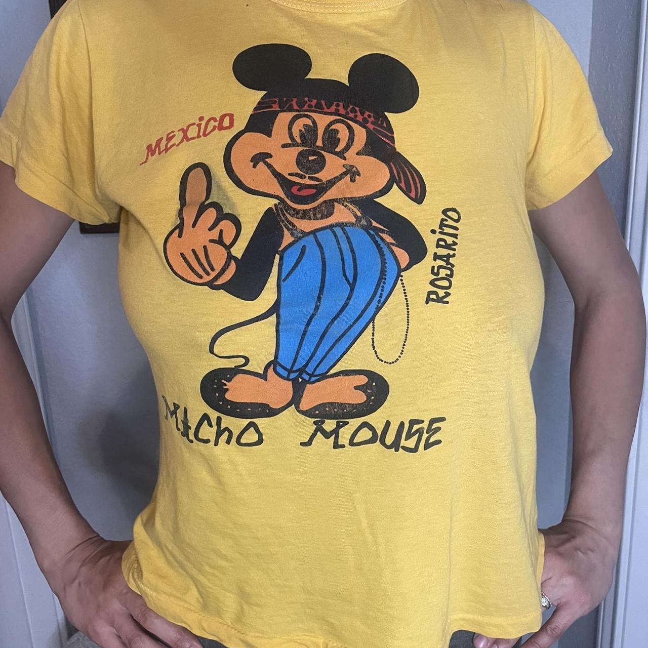 Vintage Macho Mouse shirt Rosarito Mexico 70s... | Depop