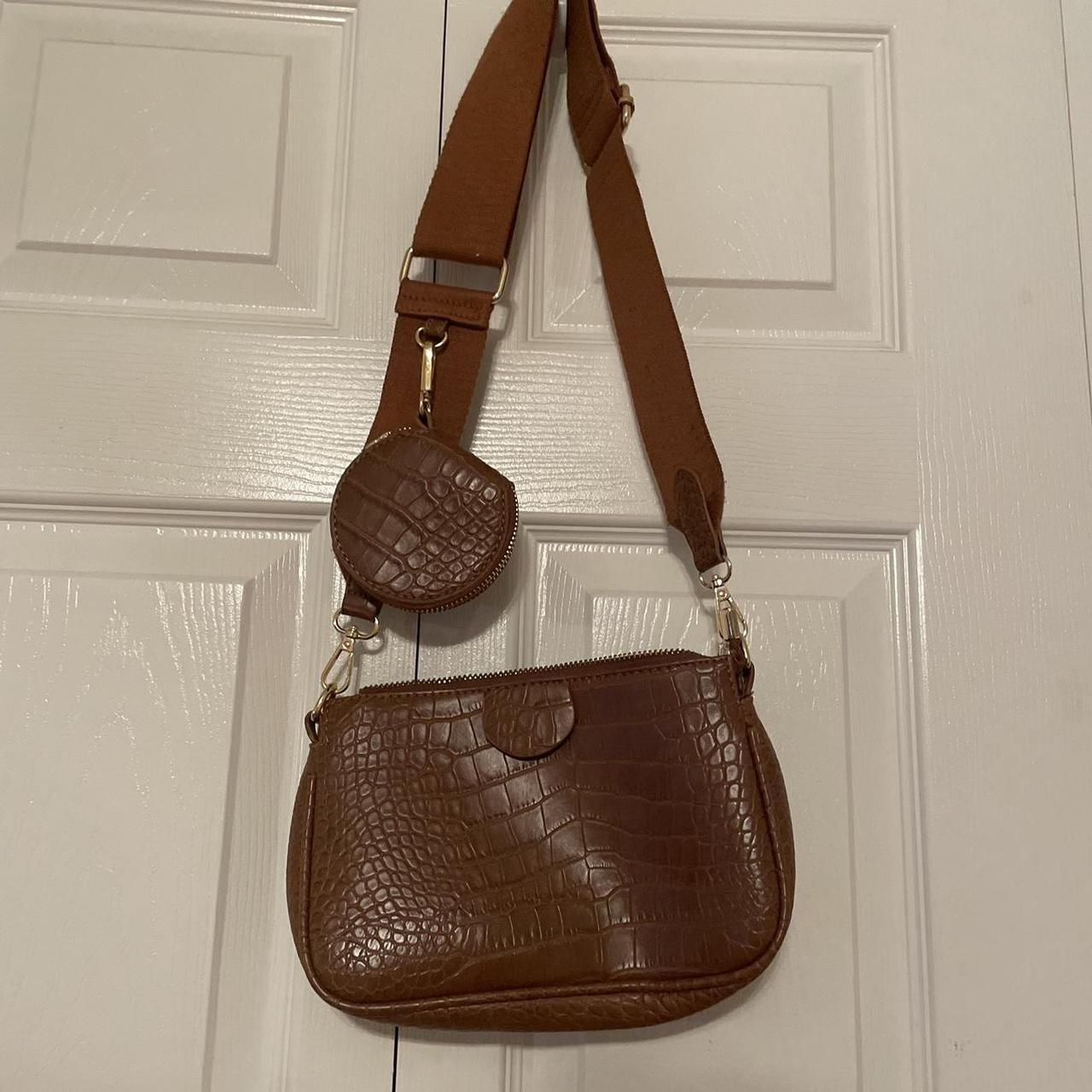 Princess Polly shoulder bag brown snakeskin... - Depop