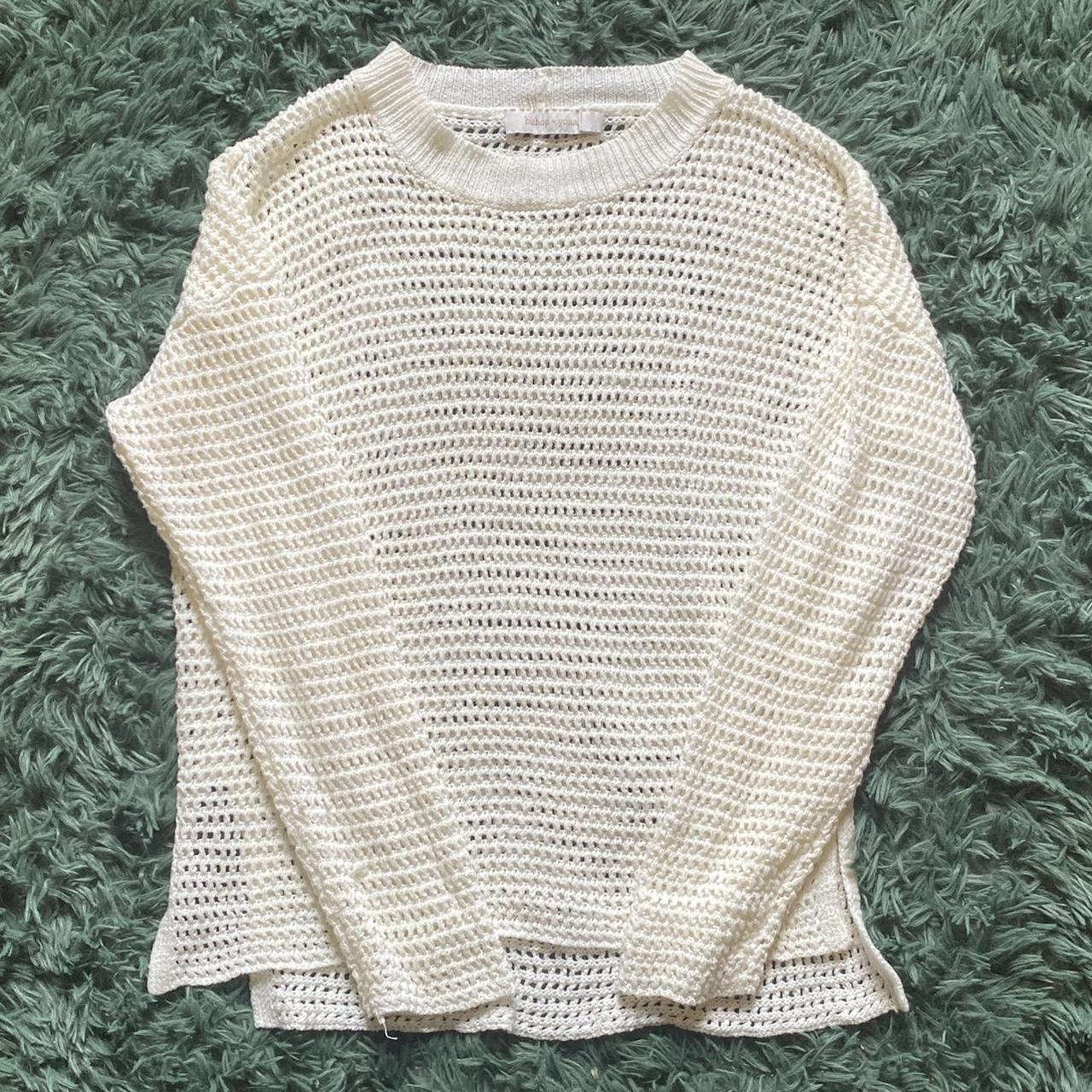 White Knit Sweater For Fall Cutest white sweater.... - Depop
