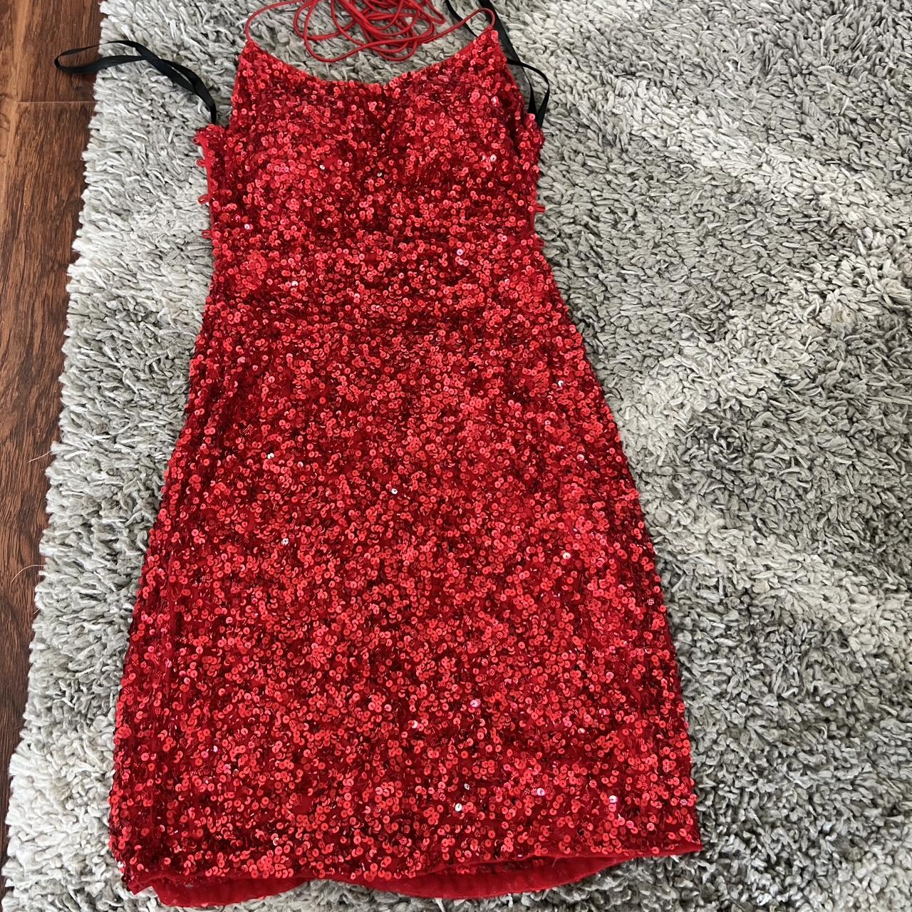 Primavera red hoco dress!! Insanely flattering... - Depop