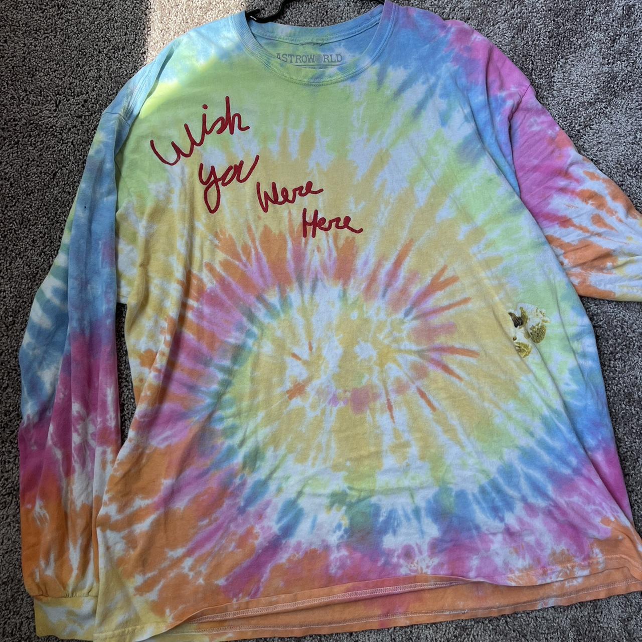 ASTROWORLD official tour merch tie-dye long sleeve XXL - Depop