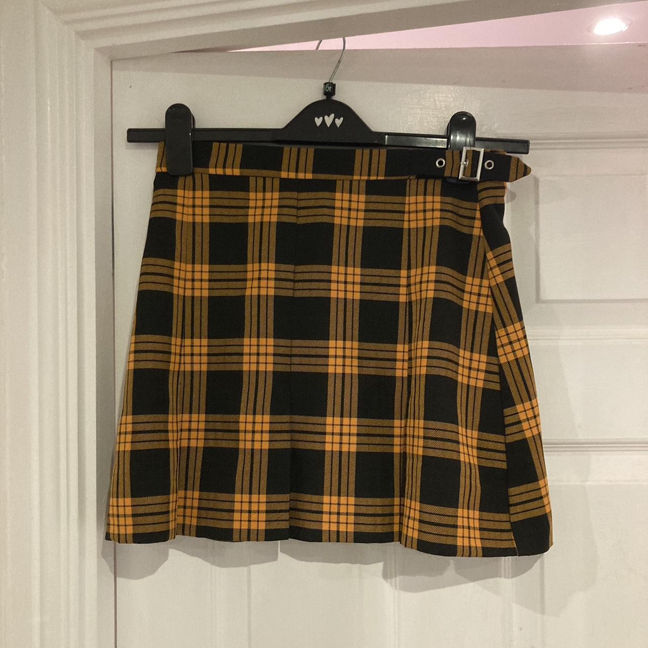 Clueless yellow and black check mini skirt!! Urban... - Depop