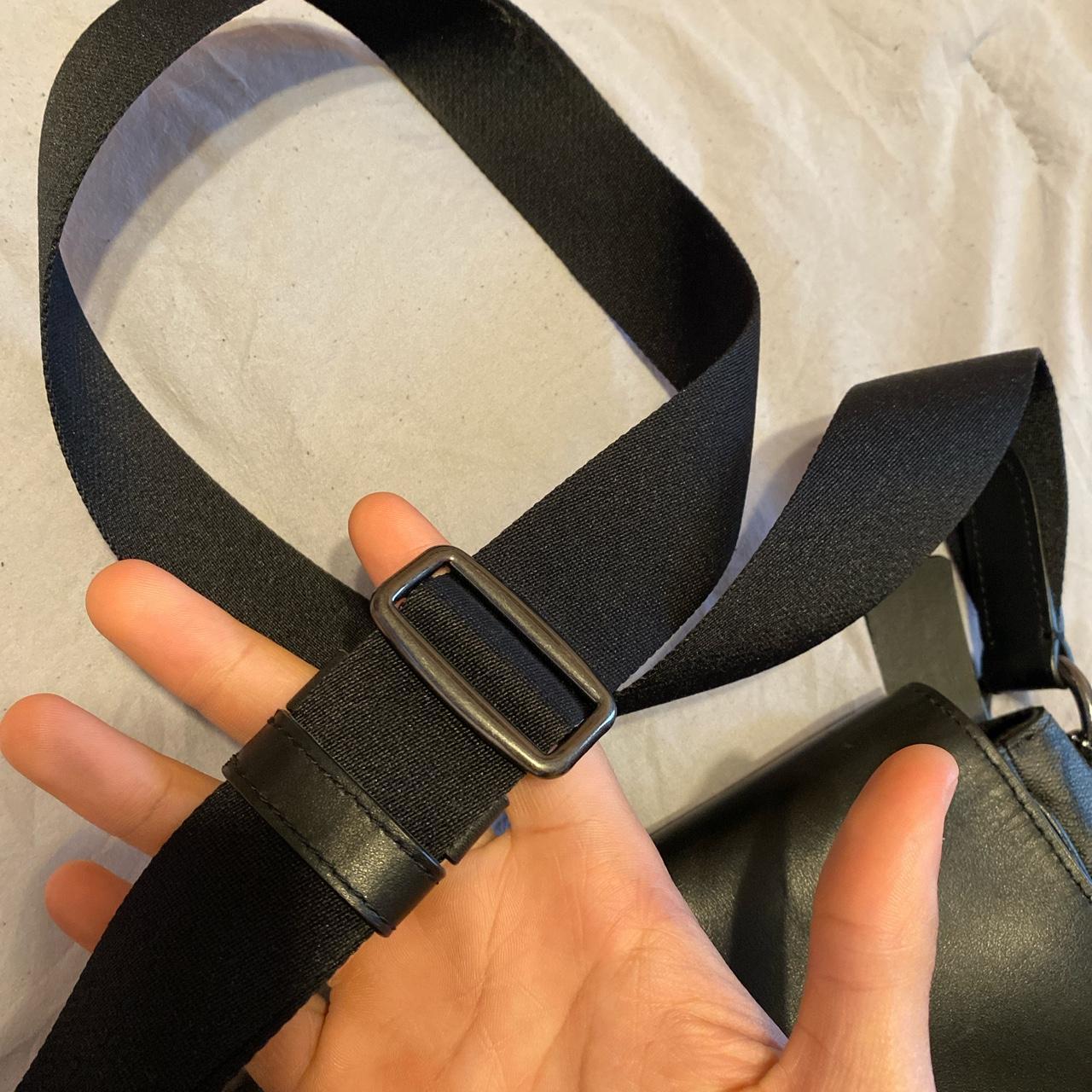 Medium sized men’s black and grey ‘Coach’ satchel.... - Depop