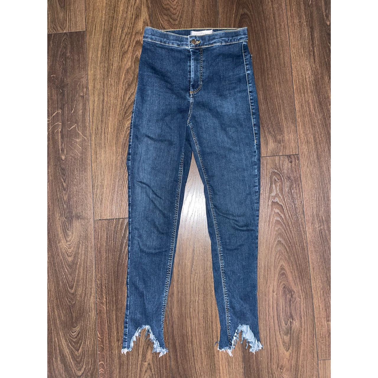 Topshop Joni jeans with split hem Size W26 L30... - Depop