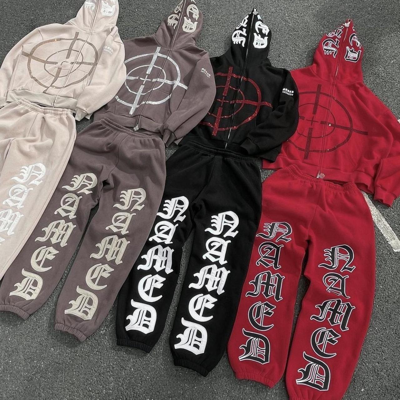 RED NAMED COLLECTIVE FULL TRACKSUIT (SELLING PRICE... - Depop