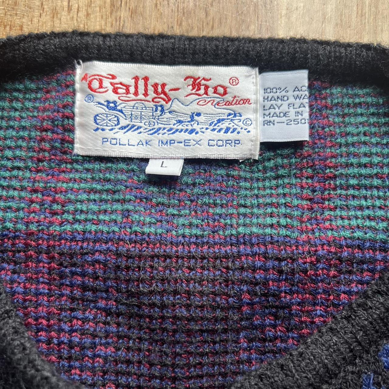 tally ho multi color grunge/twee button up cardigan... - Depop