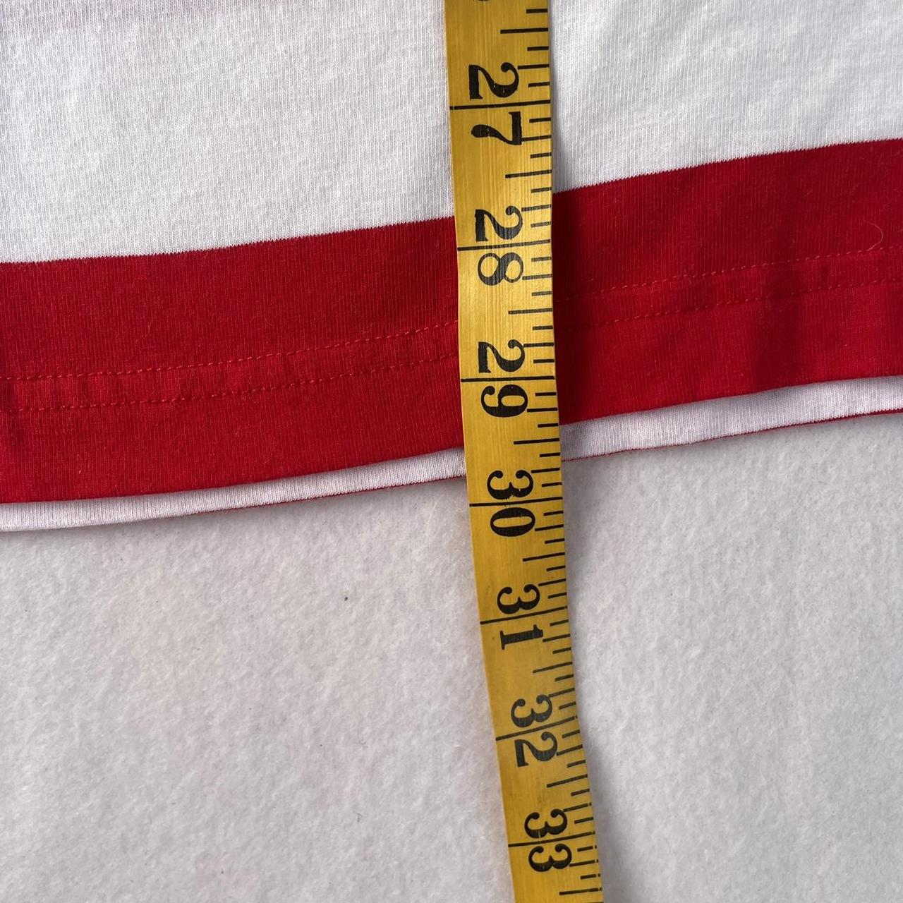 Zengjo Red and White Men Striped Crewneck Shirt... | Depop