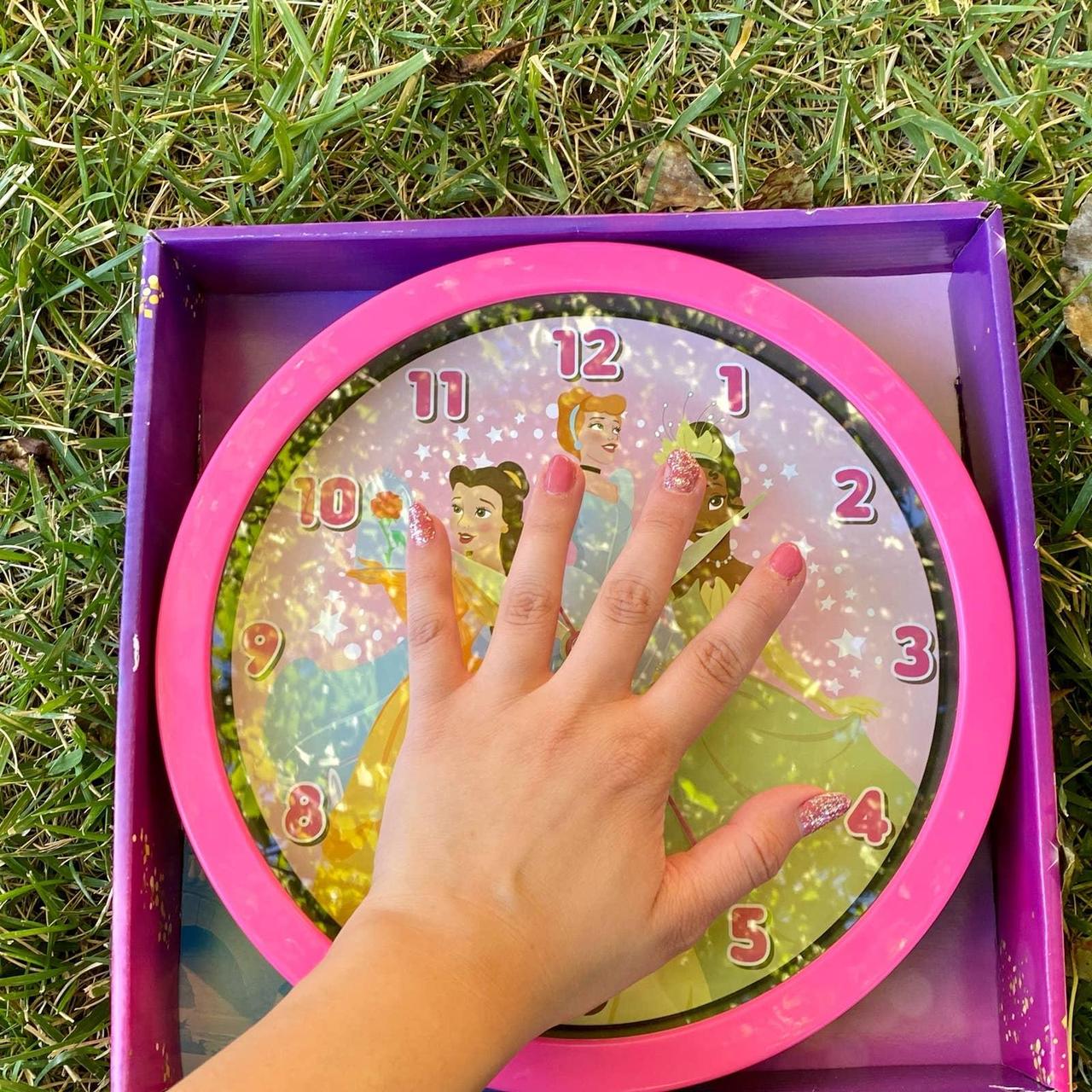 Disney Princess Pink Wall Clock Decor. Brand new... - Depop