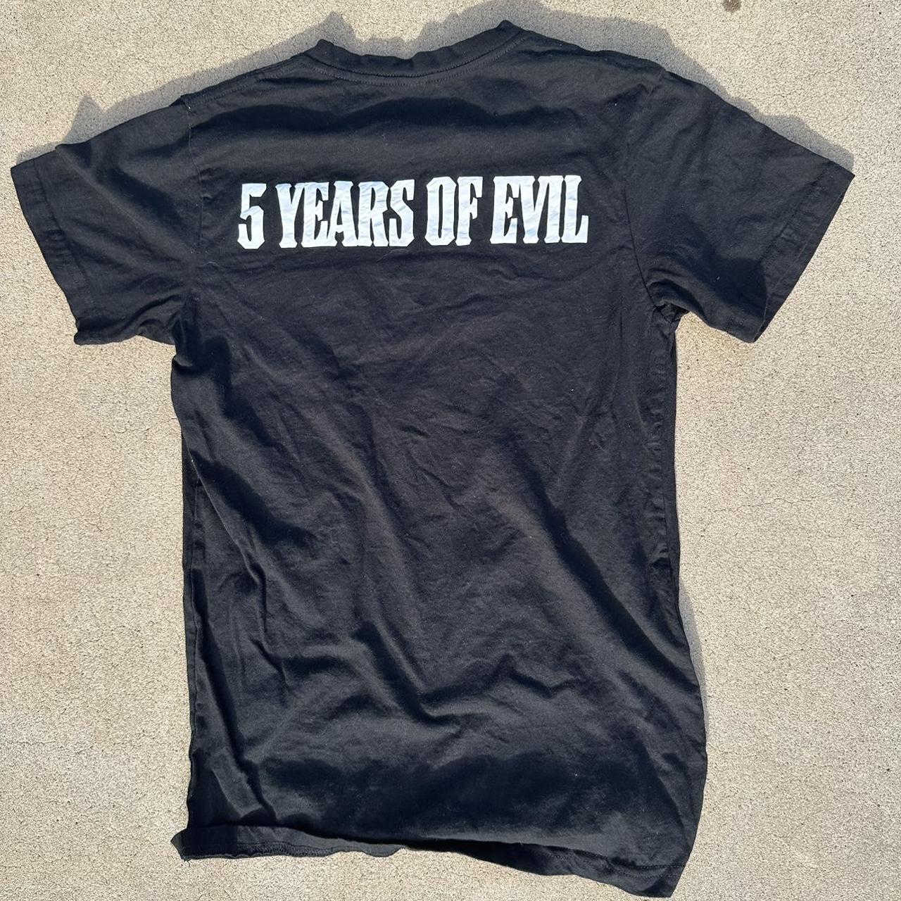 half evil co 5th anniversary tee fits super small,... - Depop