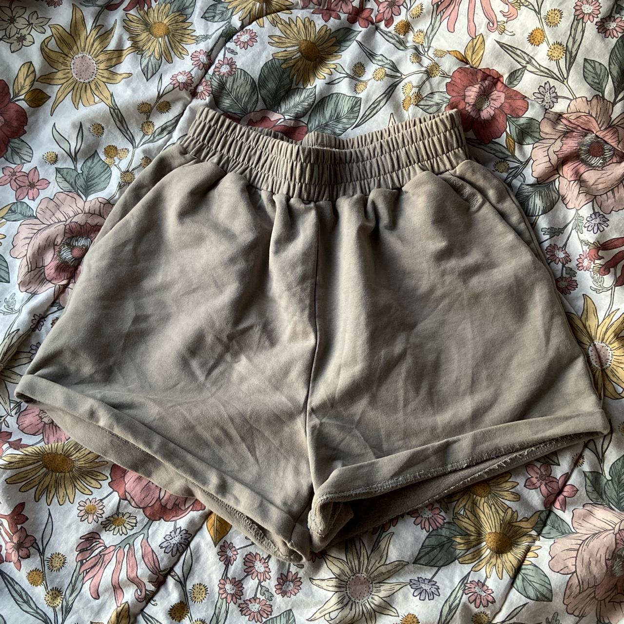 Meshki Women's Khaki Shorts | Depop