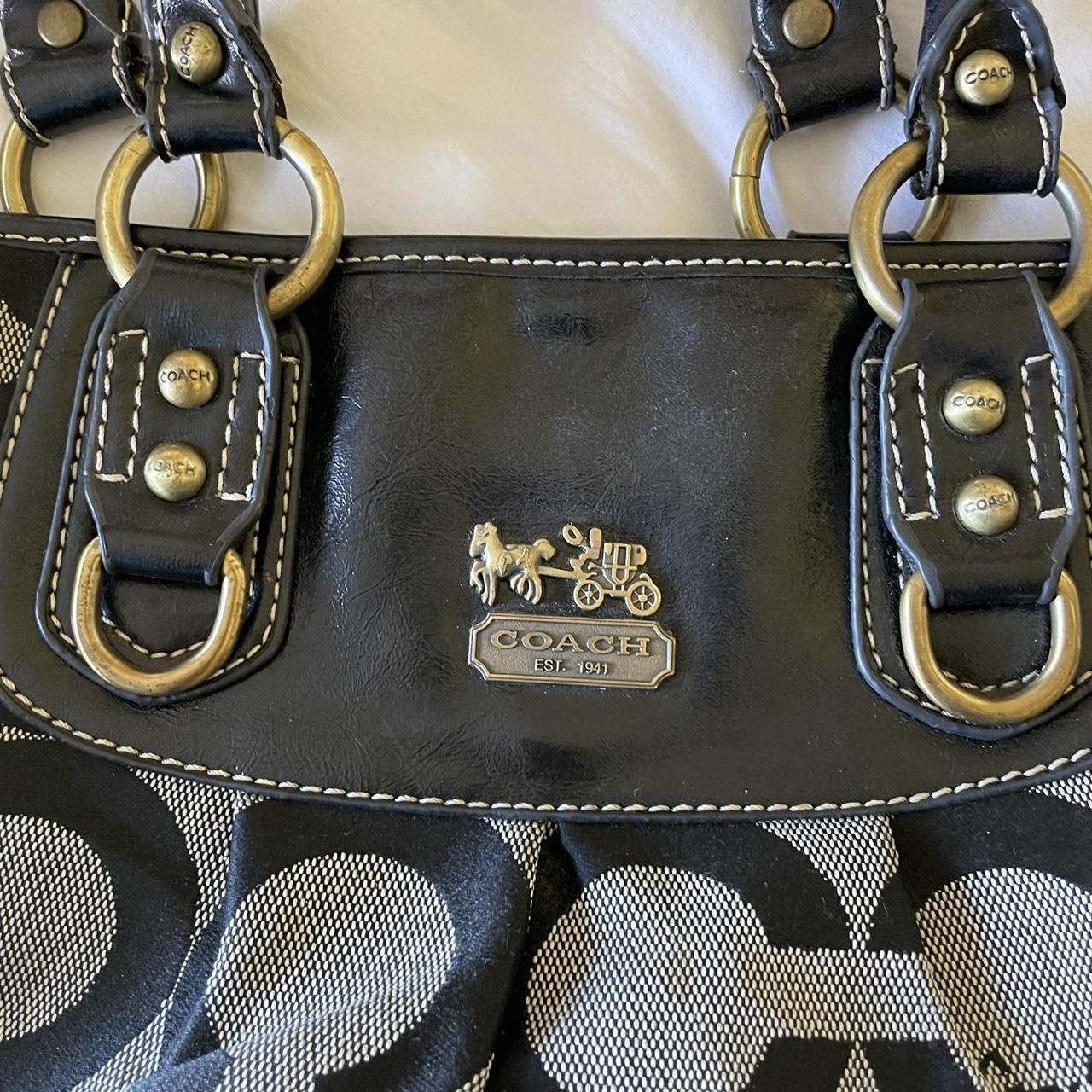 GENUINE VINTAGE COACH HANDBAG removal long strap... - Depop