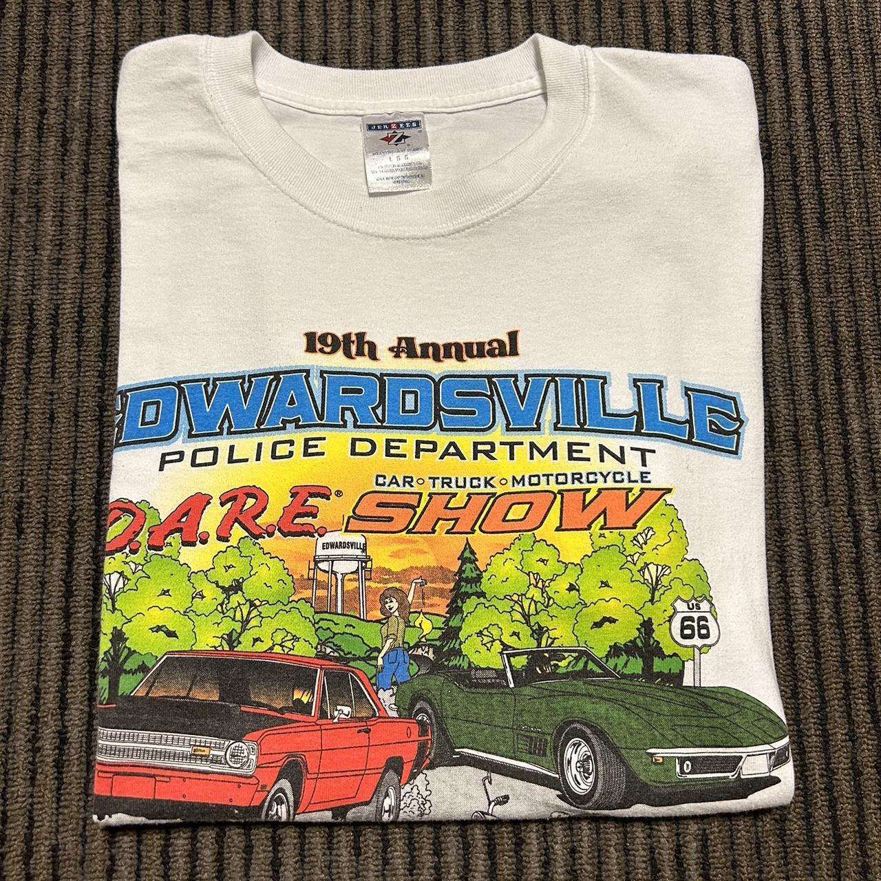 DARE Car Show Tee, Size Large, Crazy Graphic,... - Depop